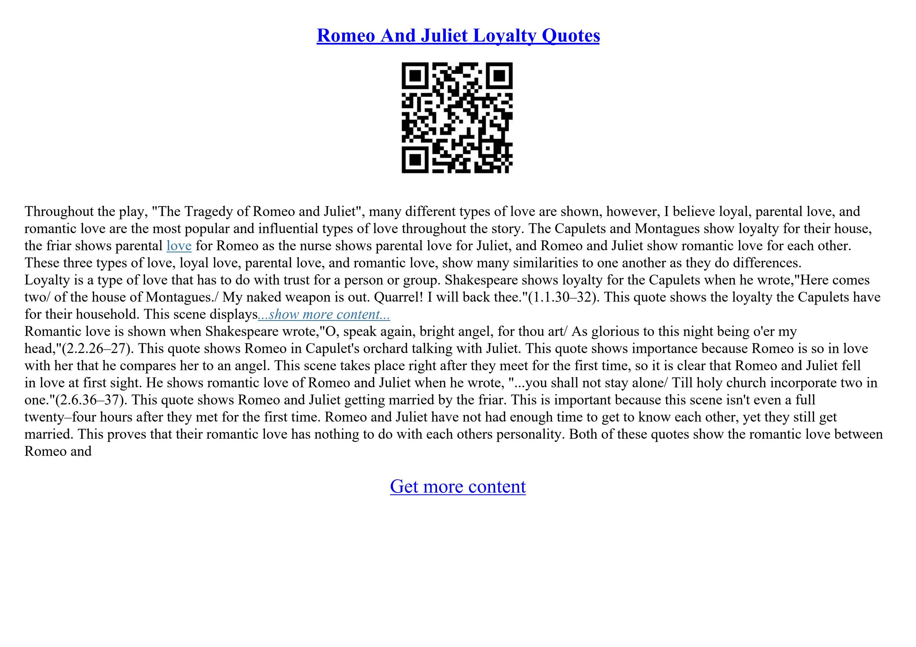 Last Romeo And Juliet Quote