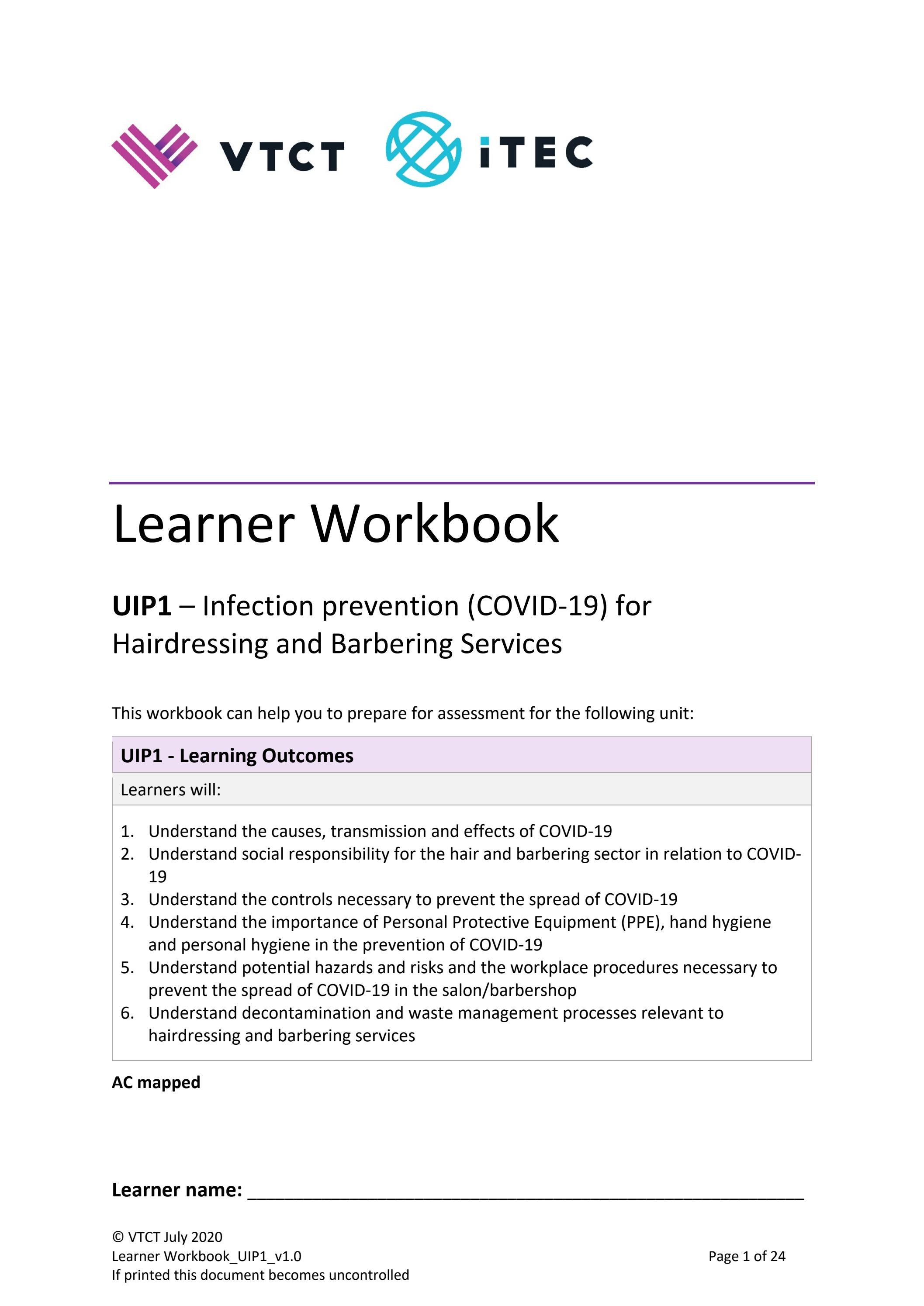Infection Prevention Workbook by Alessandro Calliva - Issuu