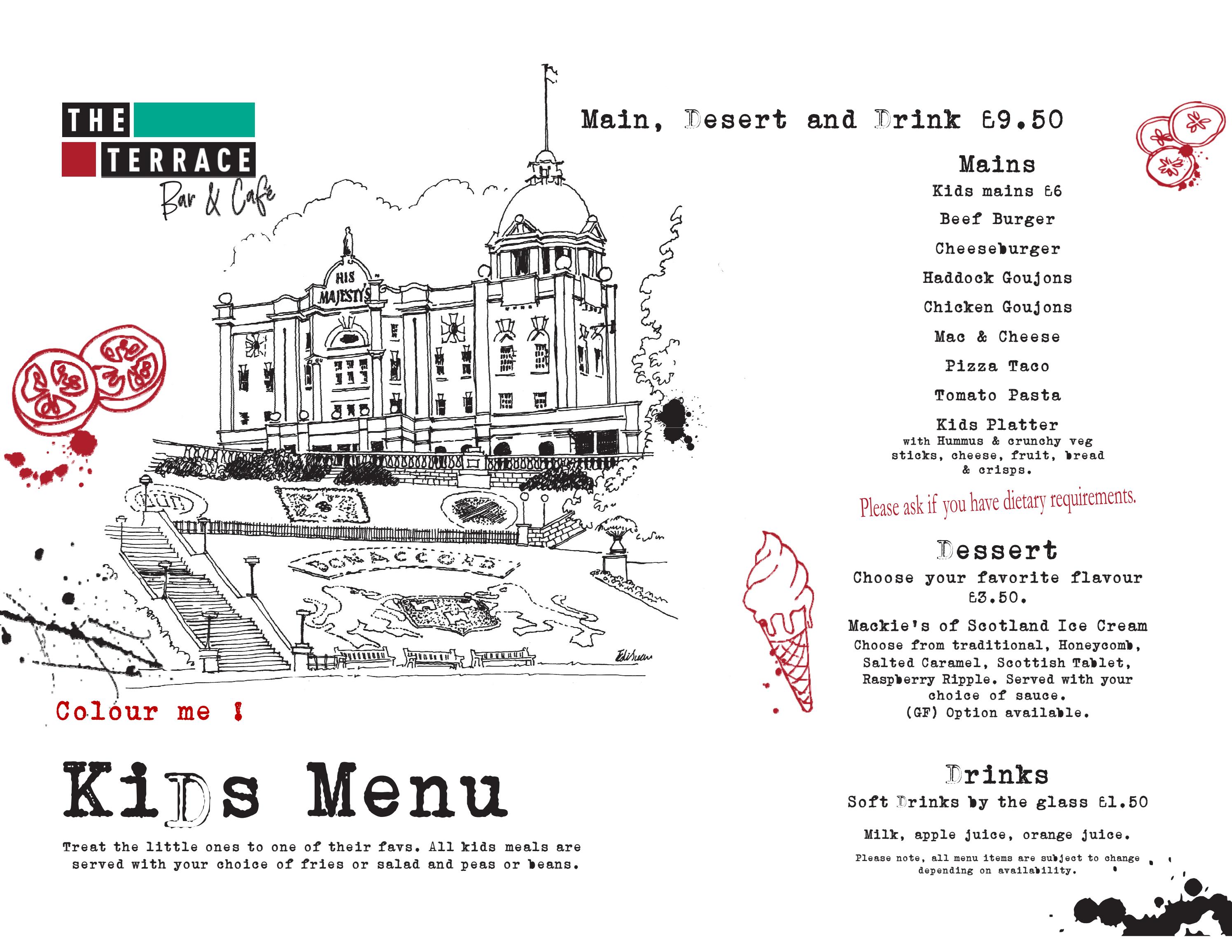 The Terrace - Kids Menu by Aberdeen Performing Arts - Issuu