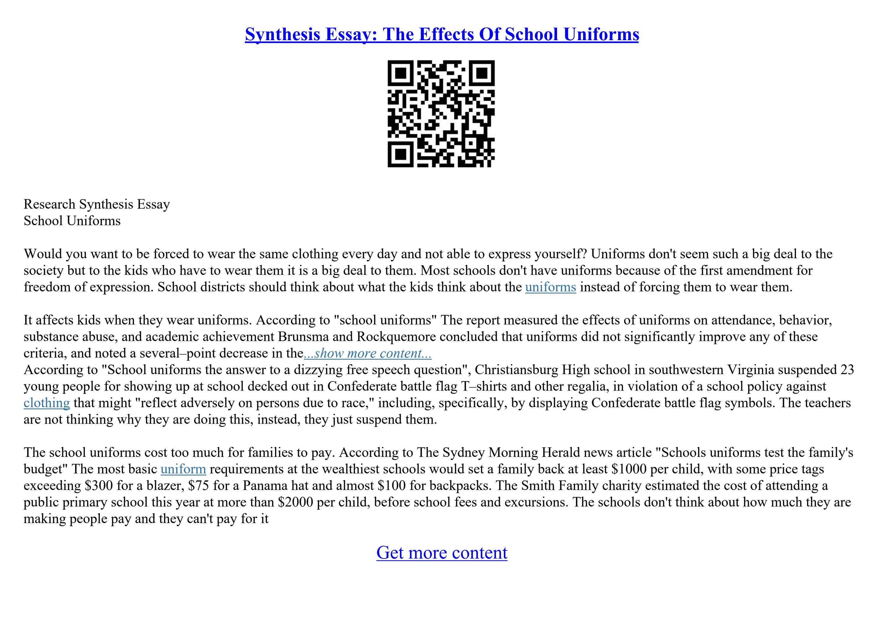 Essay School Uniform by Paper Writer Services Billings - Issuu