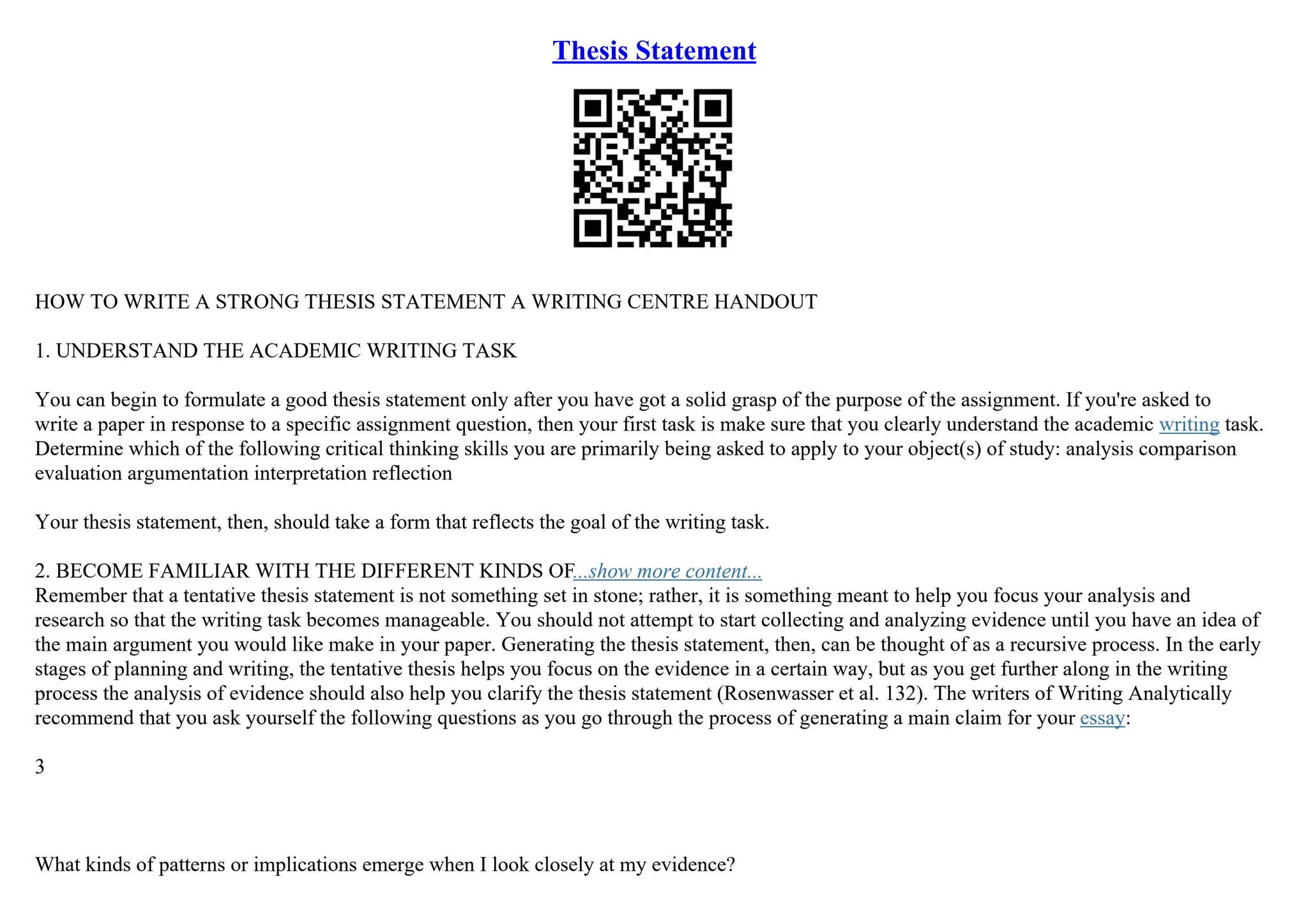 Essay Thesis Statement Generator by Paper Writing Help Mobile - Issuu