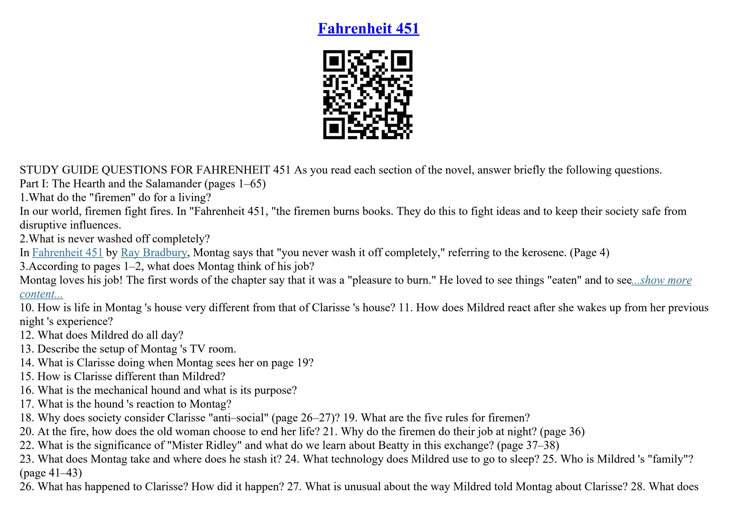 Fahrenheit 451 Montags House
