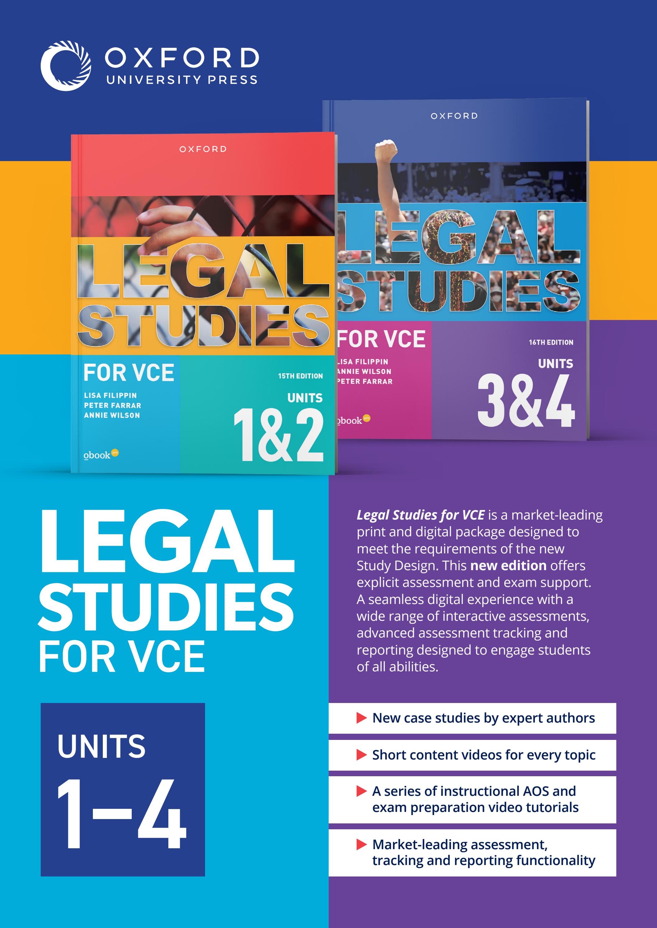 Legal Studies for VCE flyer by OUPANZ - Issuu