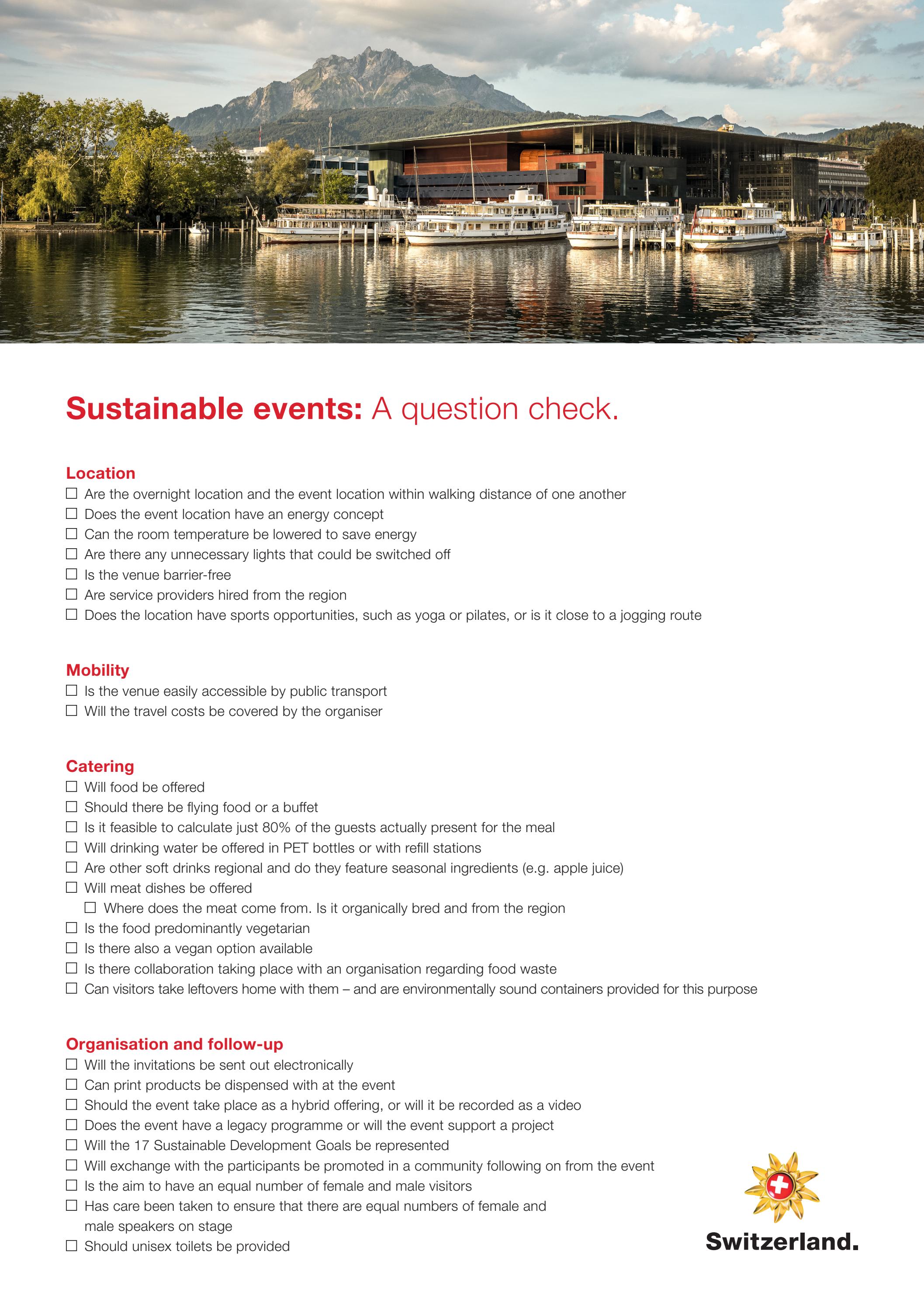 Meetings - Sustainable events by Switzerland Tourism - Issuu
