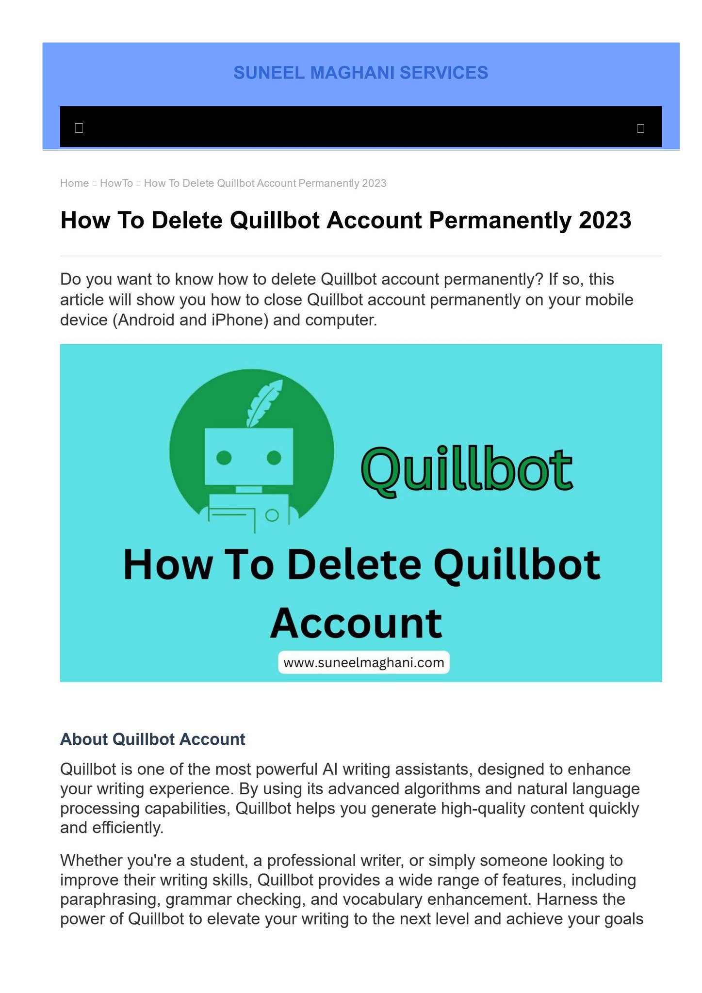 How To Delete Quillbot Account Permanently 2023 by suneel maghani - Issuu