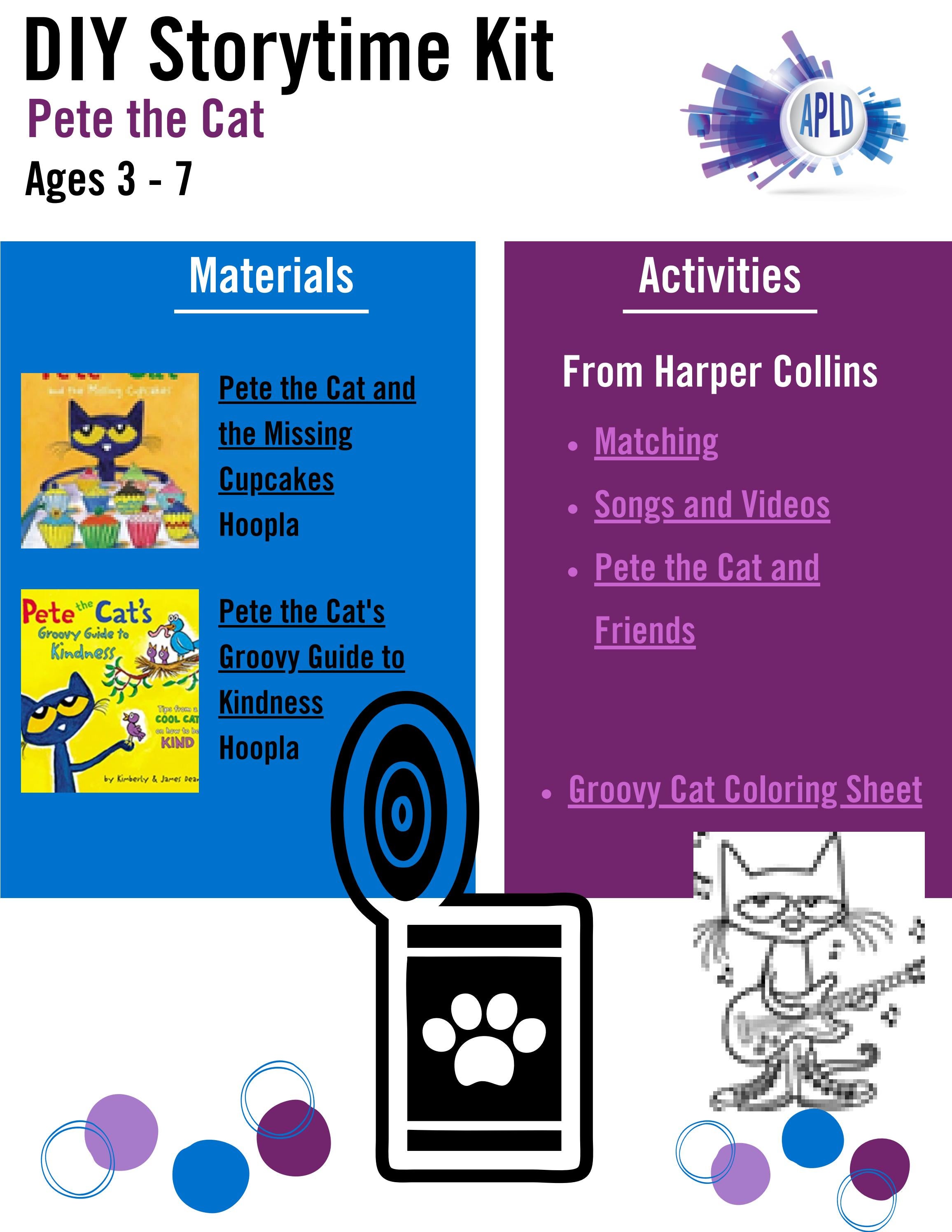 Pete the Cat DIY Storytime Kit by Aurora Public Library District, IL ...