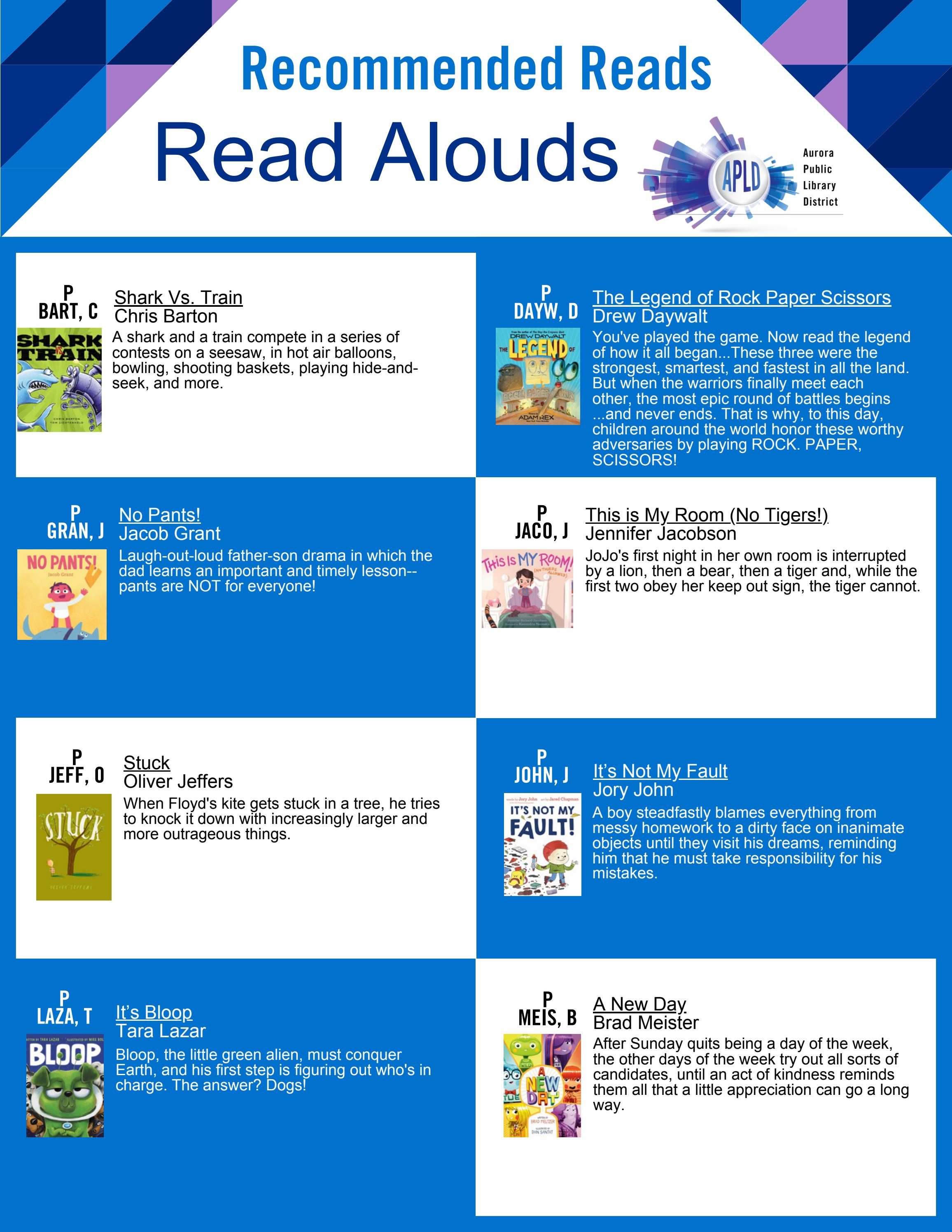 Read Aloud Recommended Reads by Aurora Public Library District, IL - Issuu