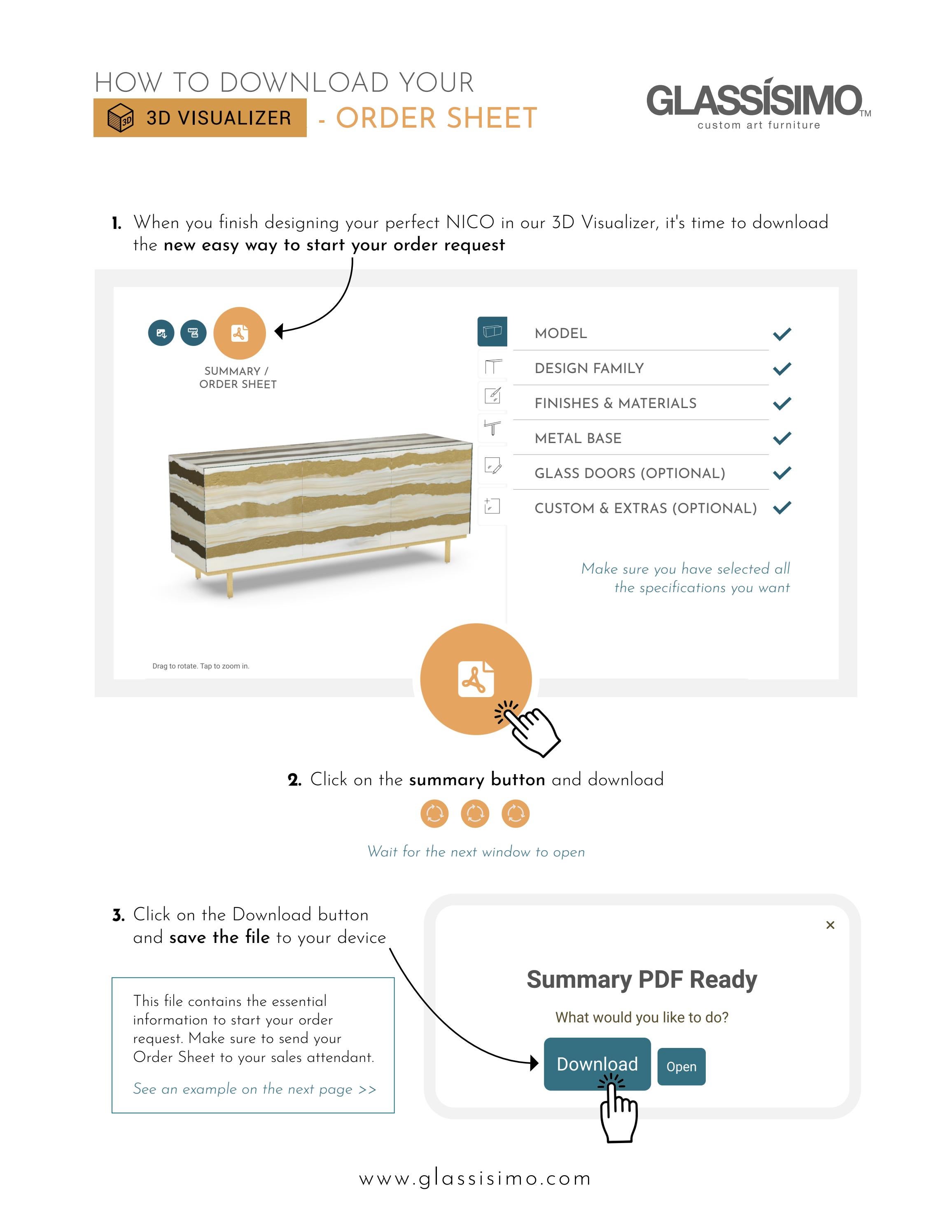 How to download your 3D Visualizer - Order Sheet by GLASSISIMO - Issuu