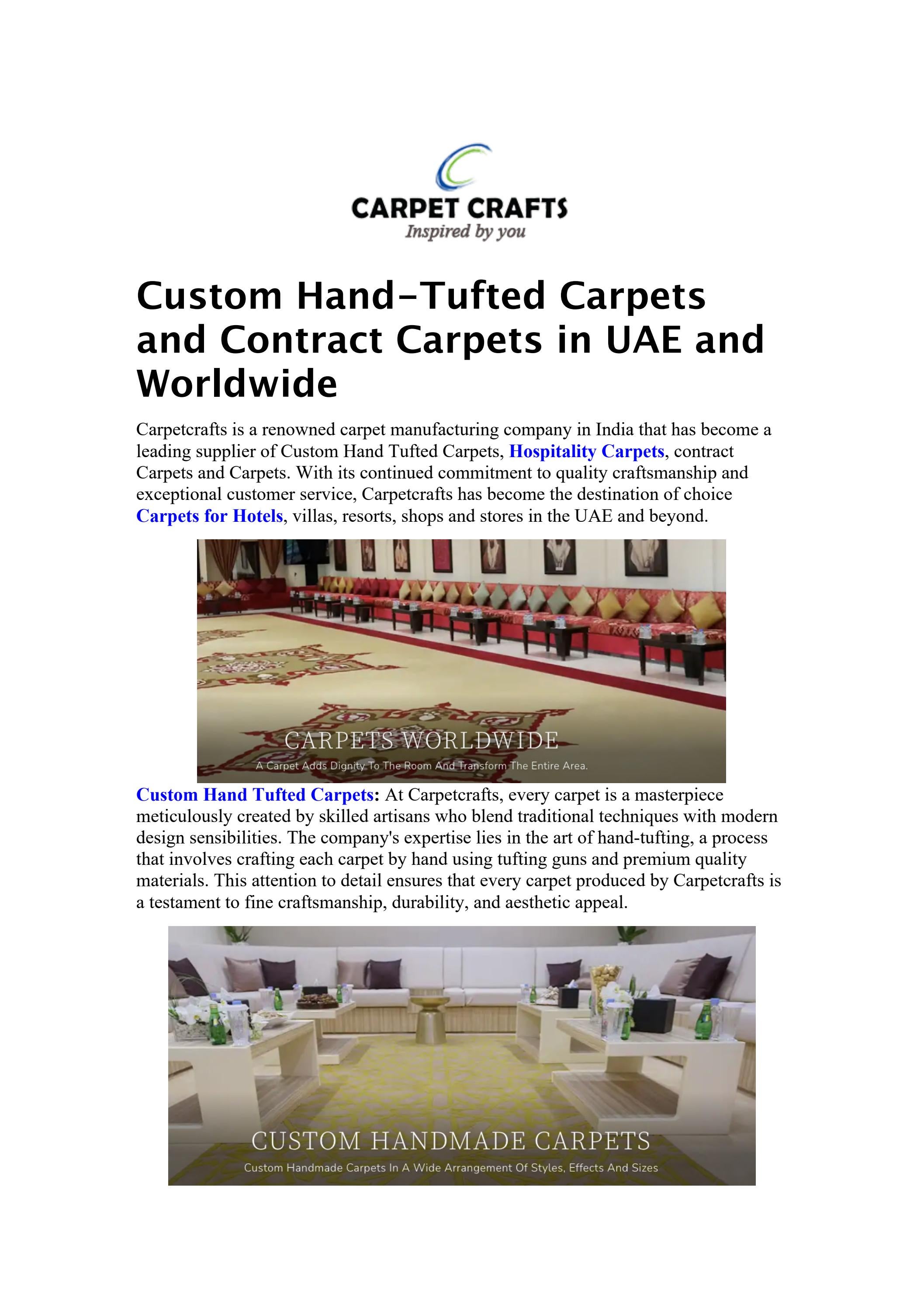 Custom Hand-Tufted Carpets and Contract Carpets in UAE and Worldwide by ...