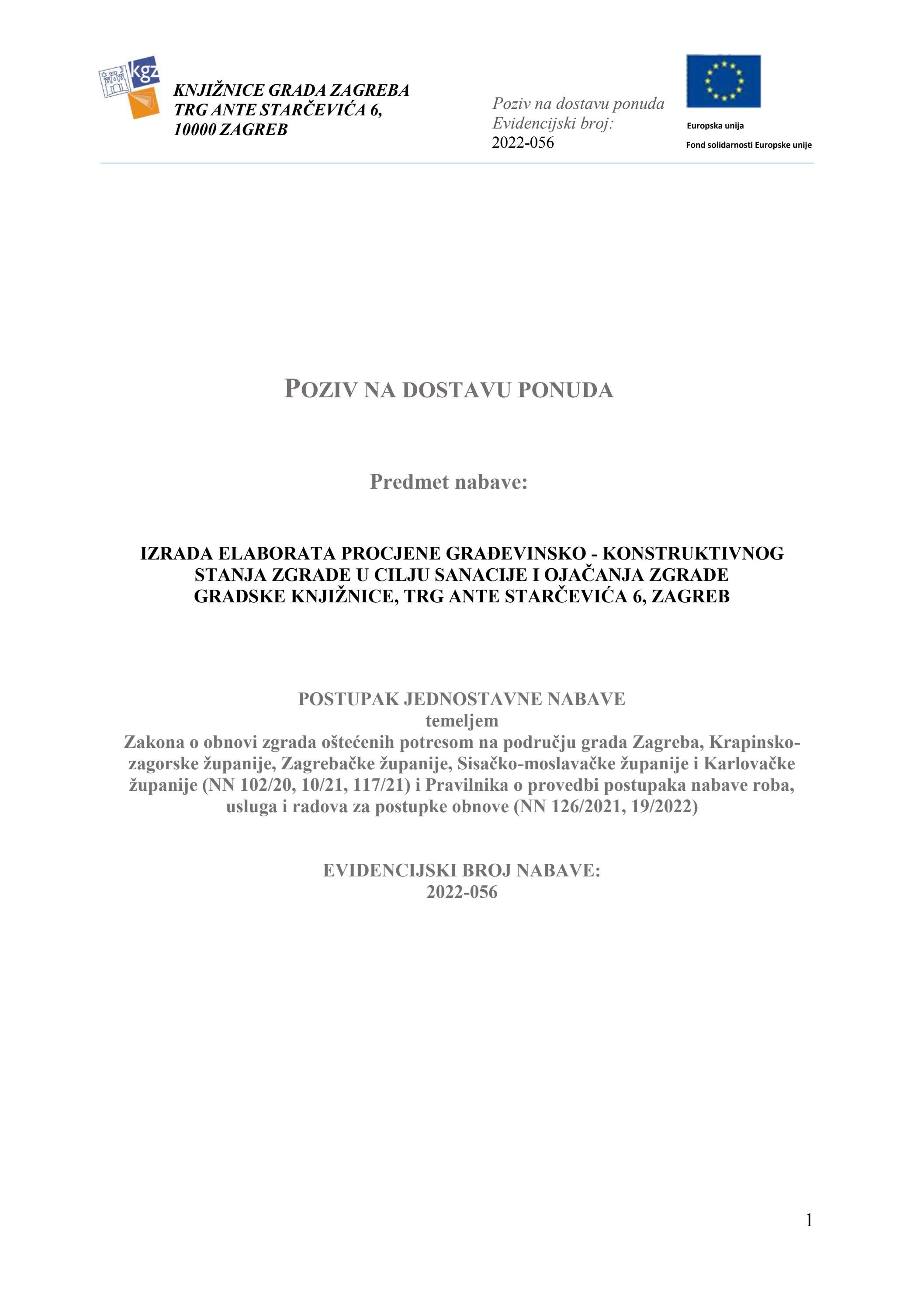 Poziv na dostavu ponuda by Knjižnice grada Zagreba - Issuu