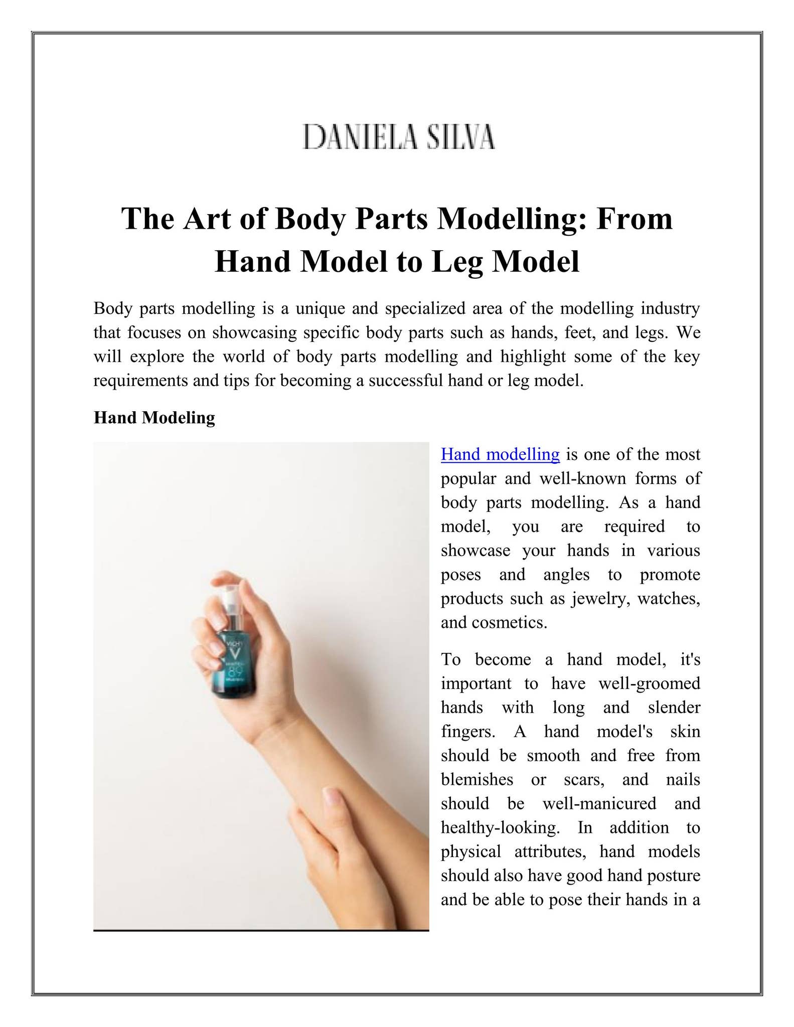 Hand Model and Body Parts Modelling by daniela silva - Issuu
