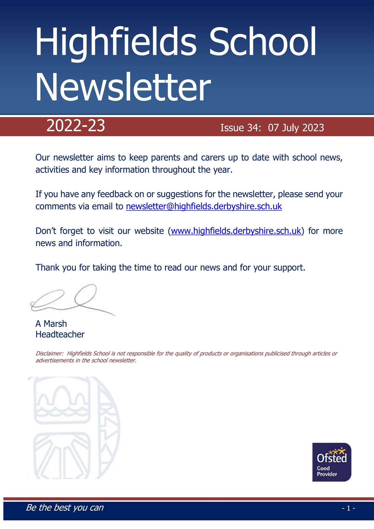 Issue 34 by Highfields School - Issuu