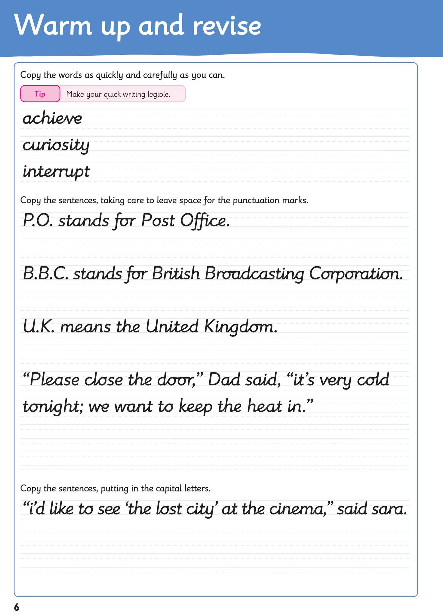 Year 6 Handwriting Targeted Practice Workbook by Collins - Issuu