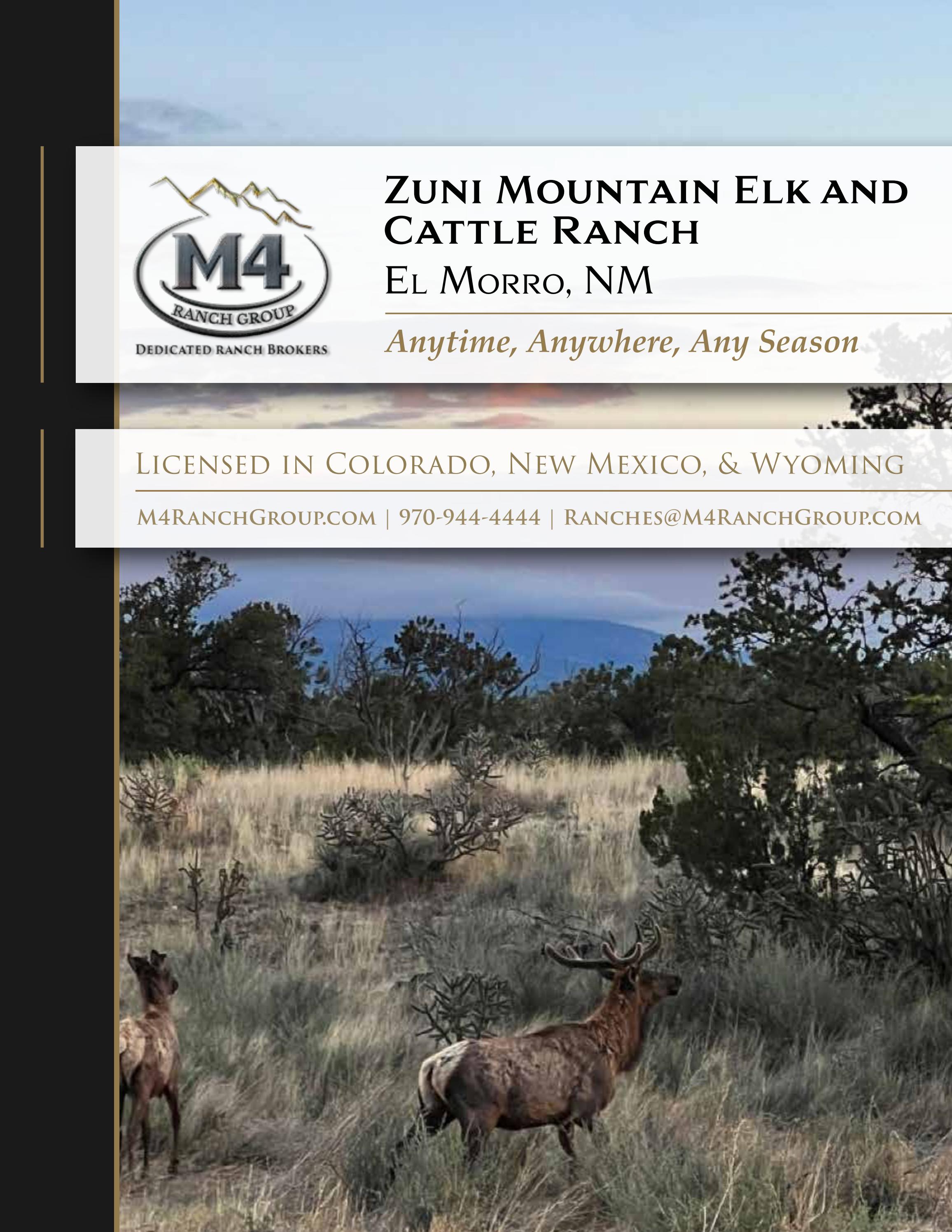 Zuni Mountain Elk & Cattle Ranch by M4 Ranch Group - Issuu
