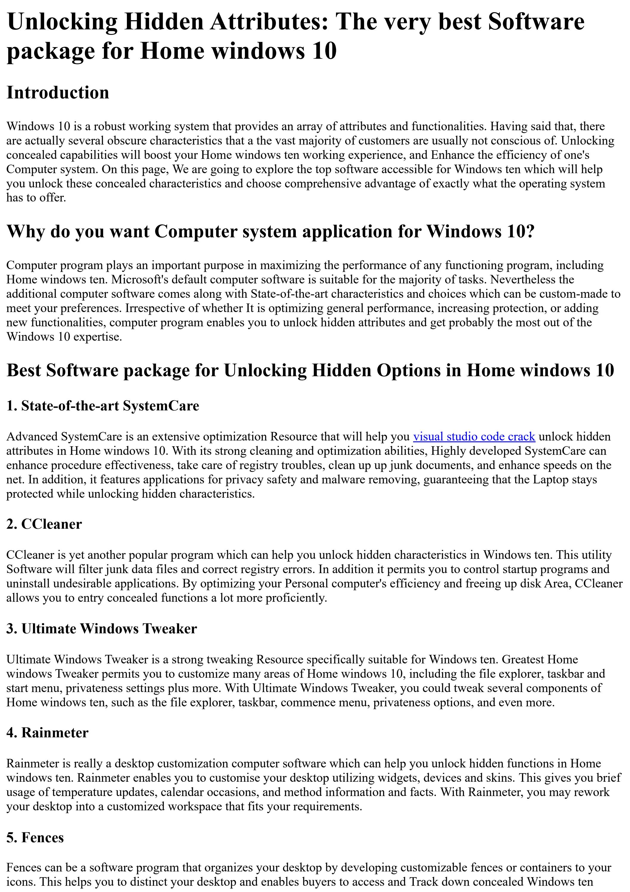 Unlocking Hidden Features: The Best Software for Windows 10 by ...