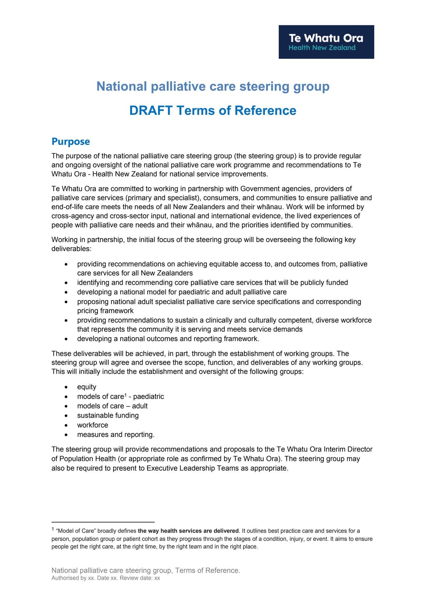 DRAFT Terms of Reference, national palliative care steering group , 4 ...