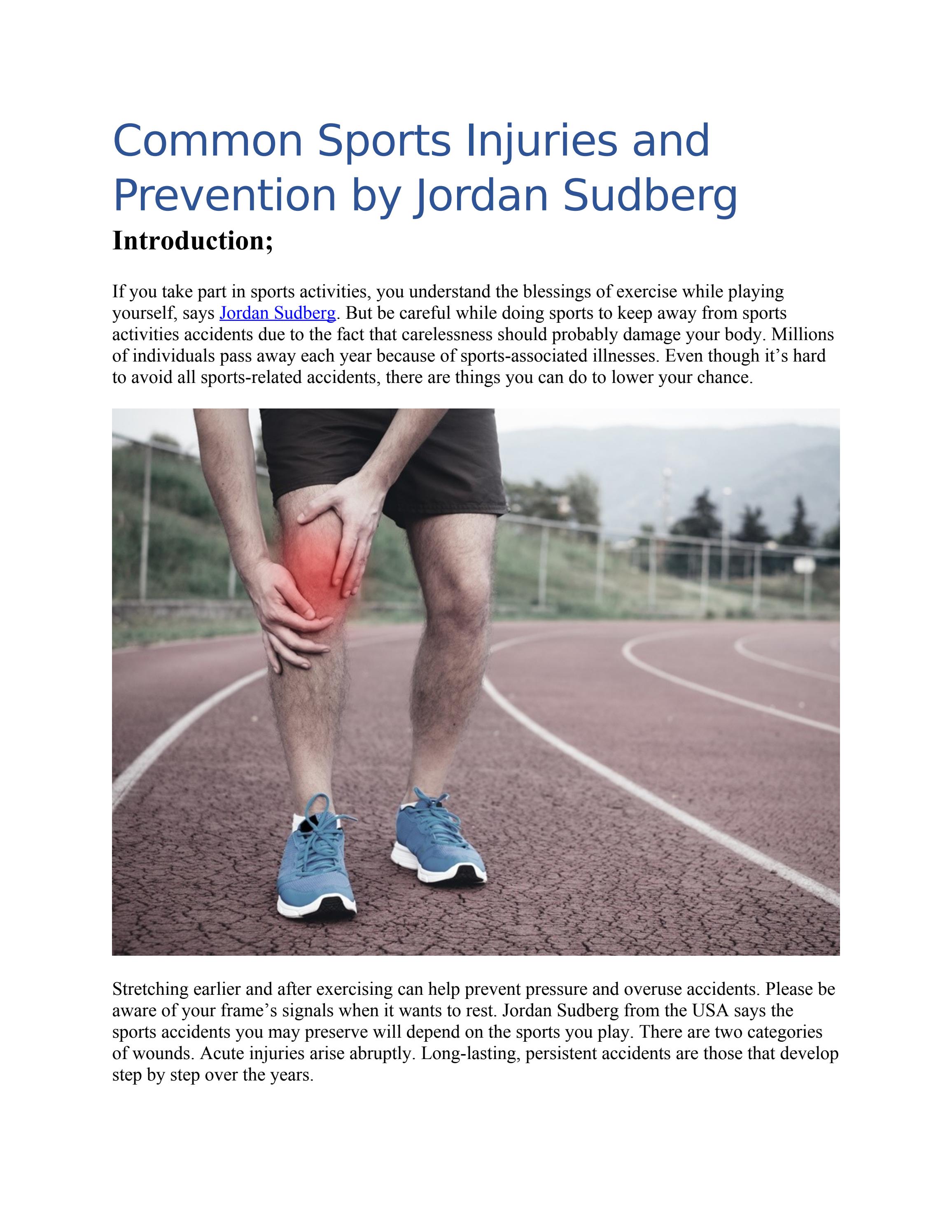 Common Sports Injuries And Prevention Quizlet Practice at David Sells blog