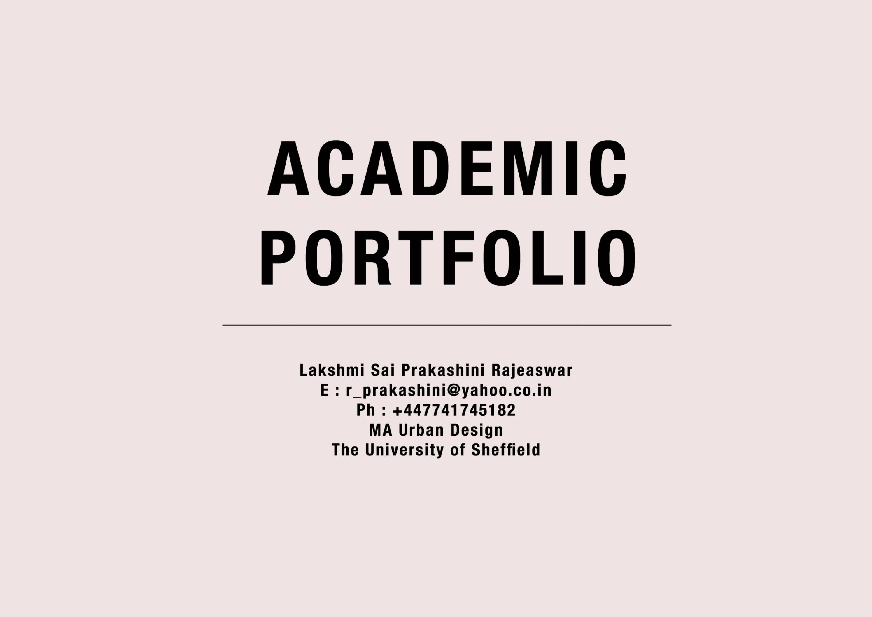 Complete Academic Portfolio by Lakshmi Sai Prakashini Rajeaswar - Issuu