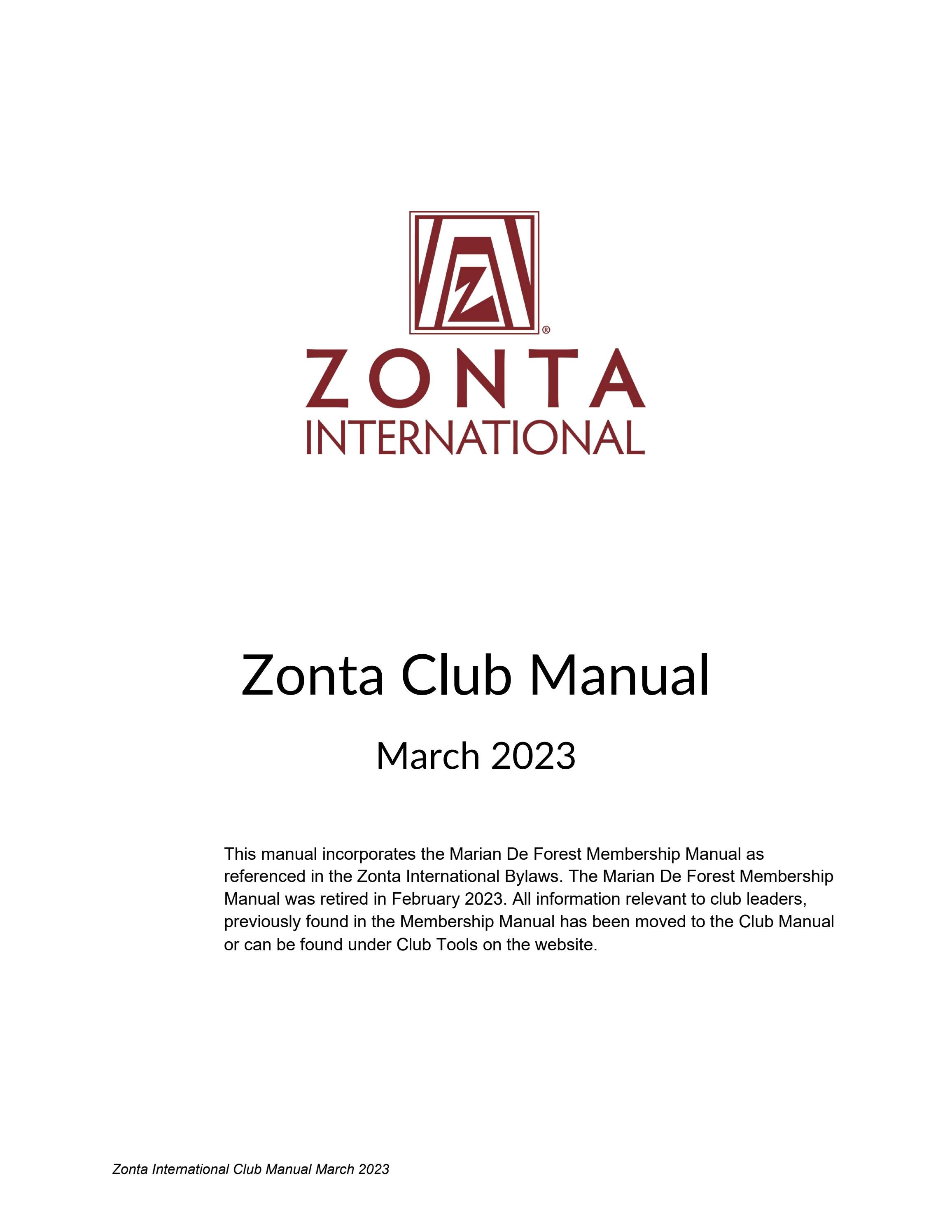 Zonta International Club Manual by Zonta International - Issuu
