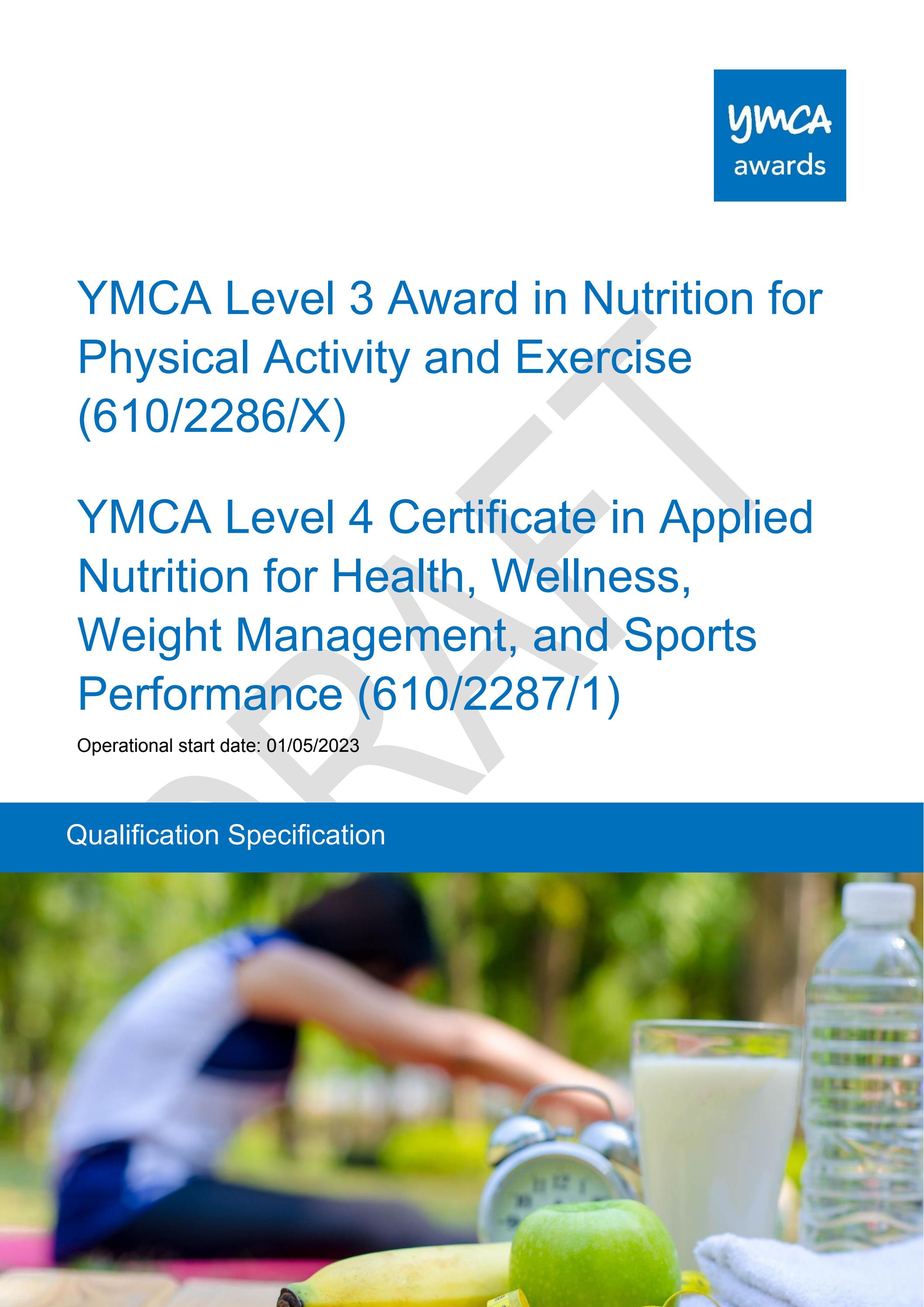 YMCA Level 3 and Level 4 Nutrition qualification specification by YMCA ...