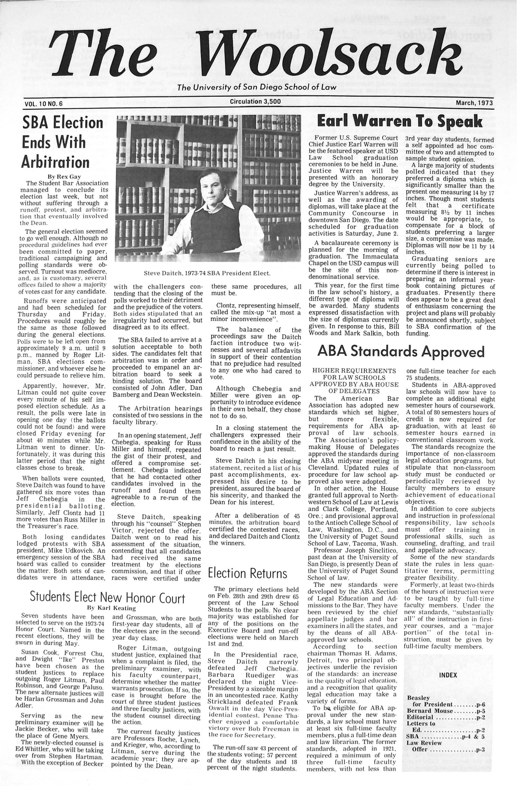 USD Law 1973 The Woolsack by University of San Diego - Issuu