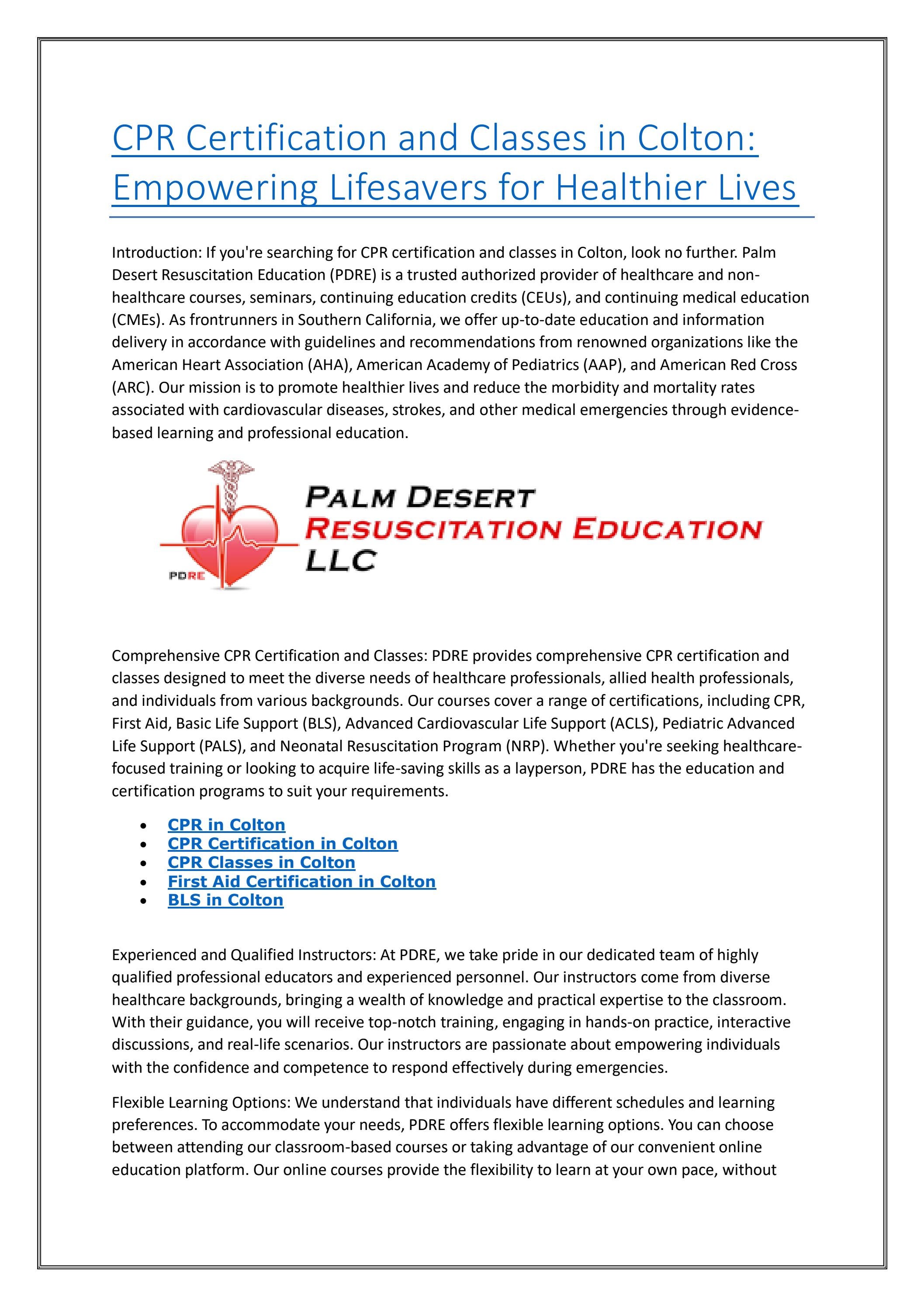 CPR Classes in Rubidoux by Hemraj Kumar - Issuu CPR Classes in Rubidoux by Hemraj Kumar - Issuu