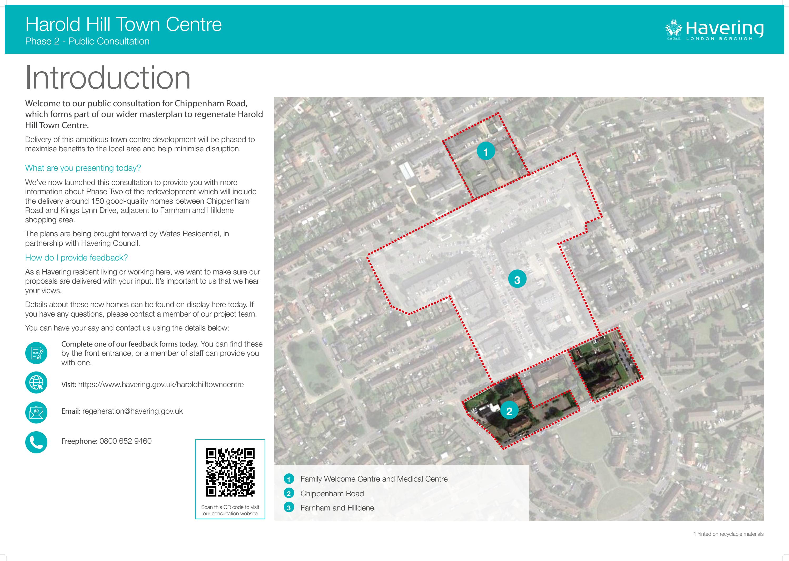 Phase 2 Harold Hill Town Centre Masterplan: Chippenham Road public ...