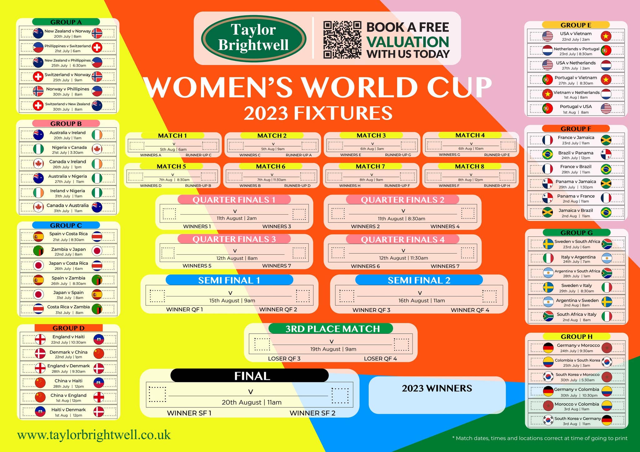 Taylor Brightwell - WWC Wallchart by thepropertycollection - Issuu