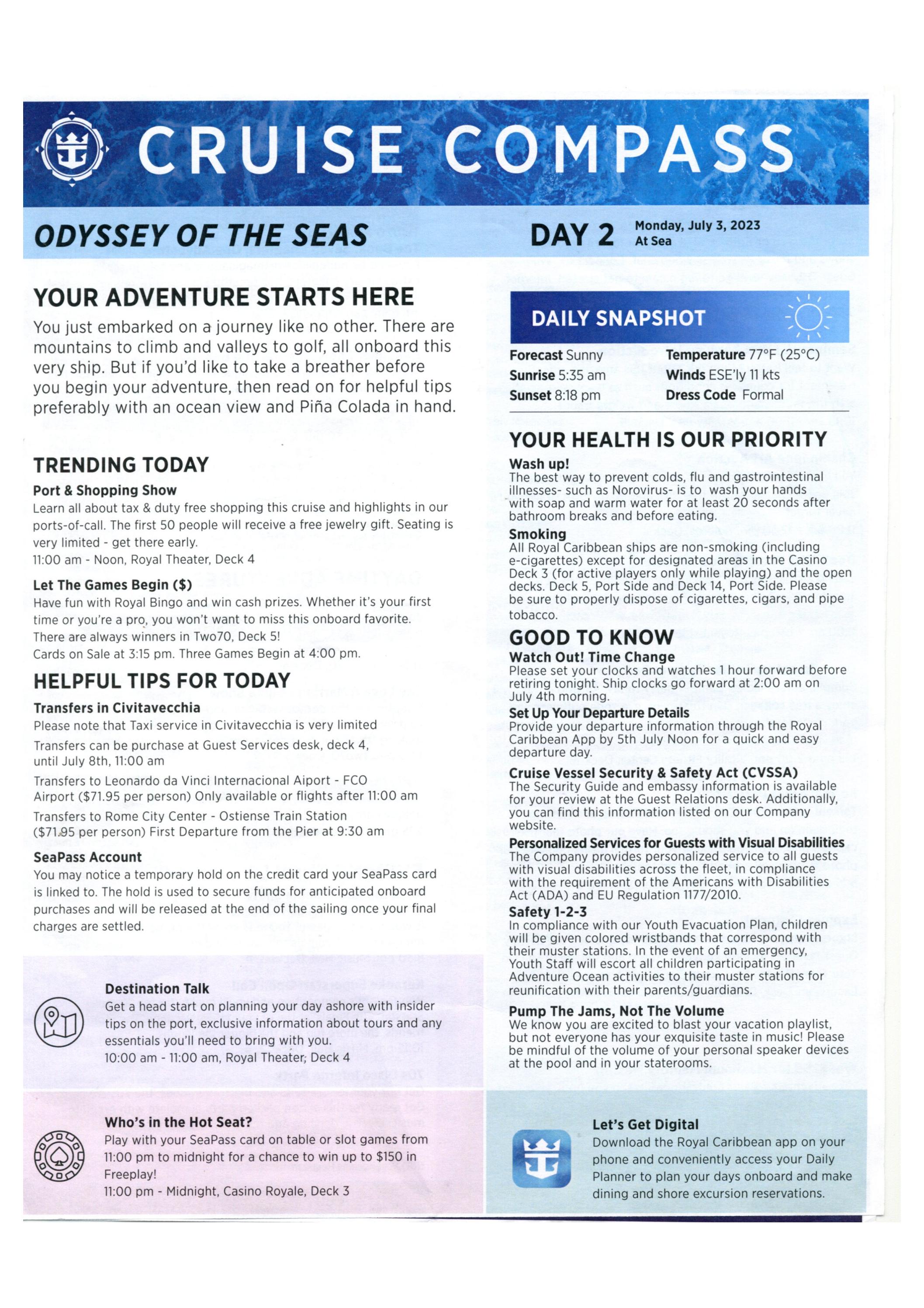 Odyssey of the Seas 7-night Greek Isles Cruise Compass - July 2, 2023 ...