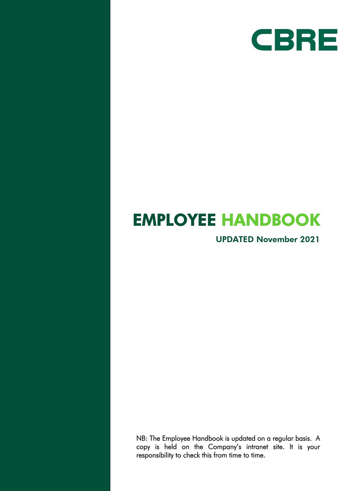 CBRE Employee Handbook - November 2021 by CBRE-APAC - Issuu