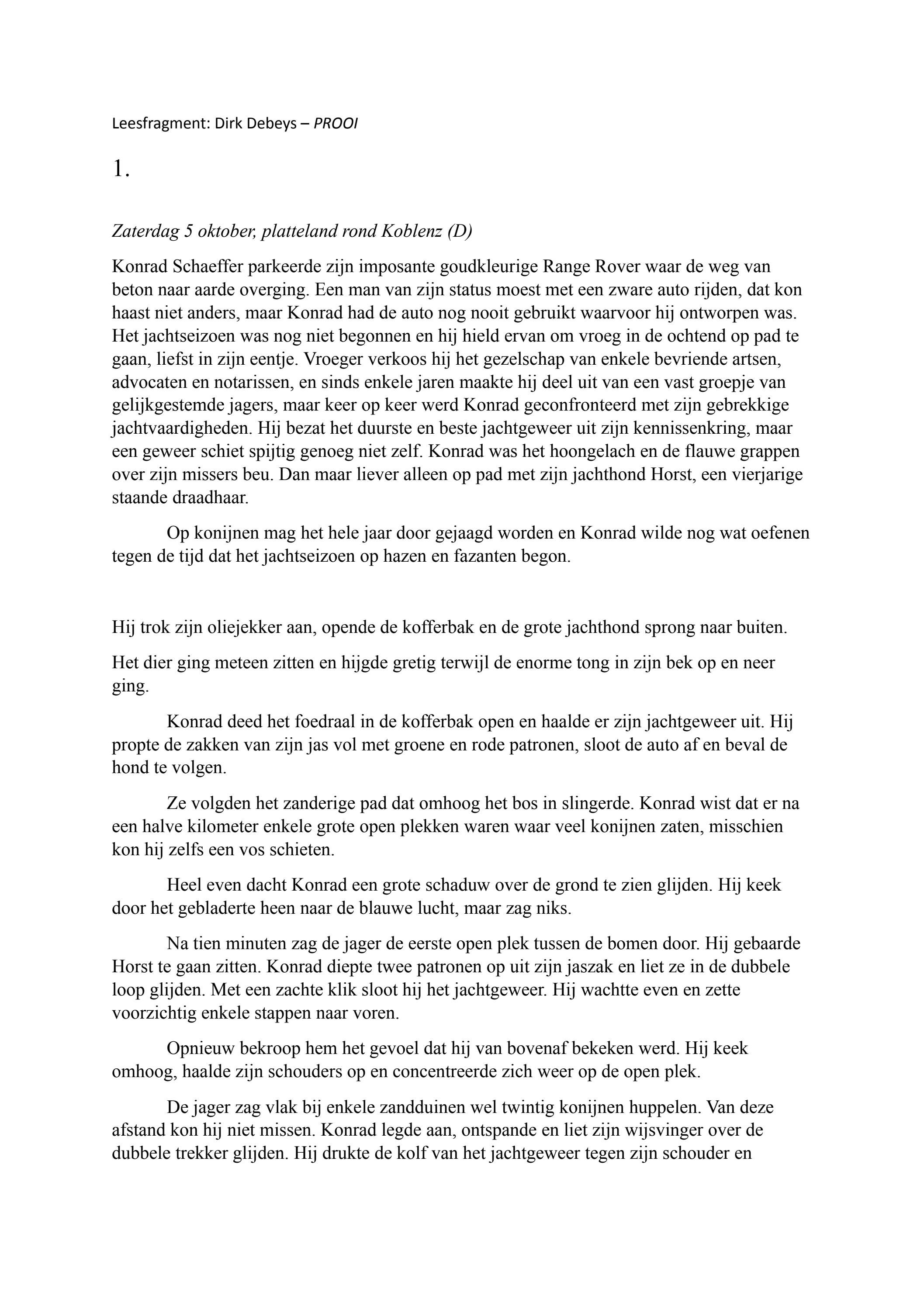 Leesfragment Prooi Dirk Debeys By Pelckmans Issuu