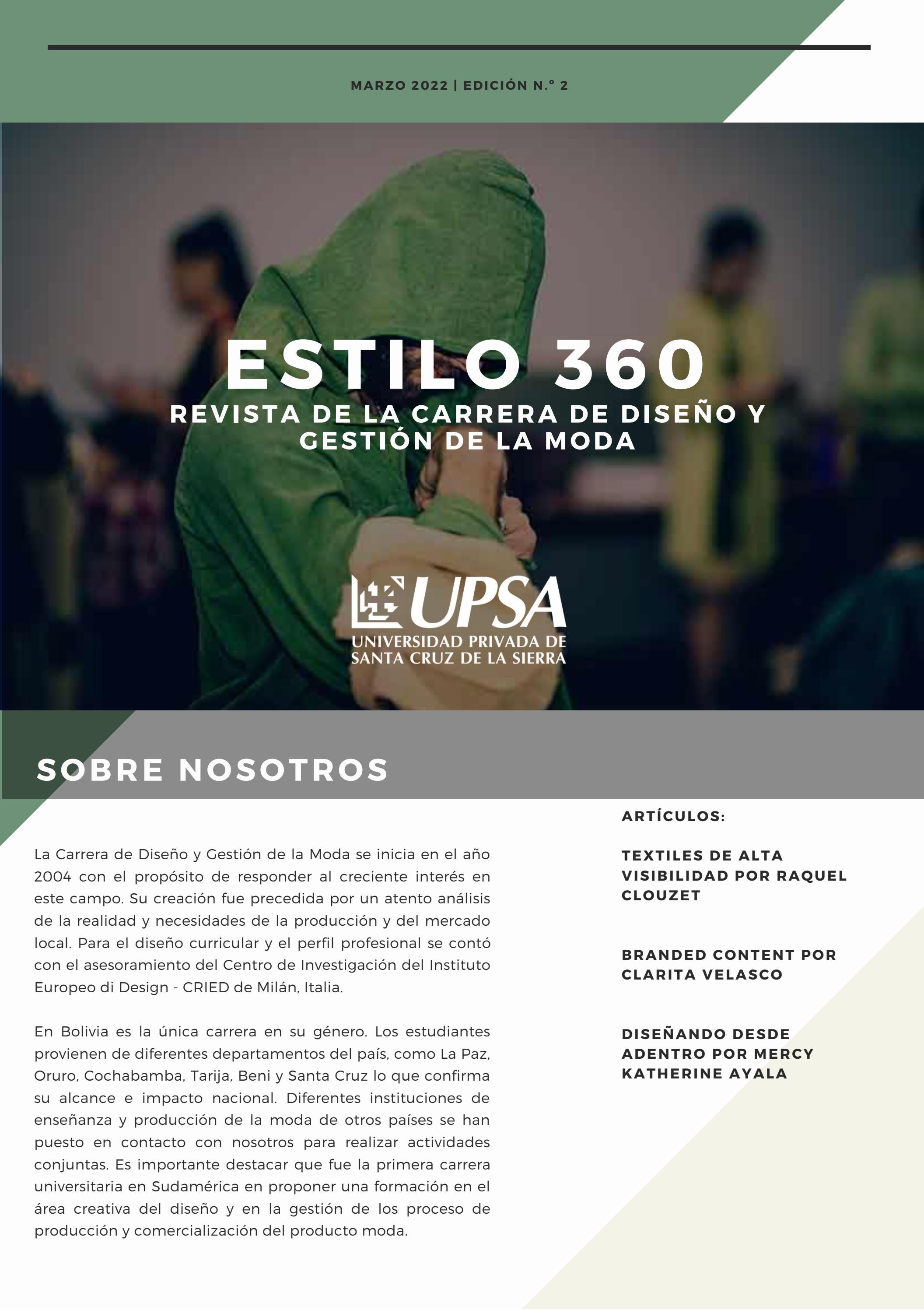 Revista Estilo 360 Marzo 2022 by UPSA Santa Cruz-Bolivia - Issuu