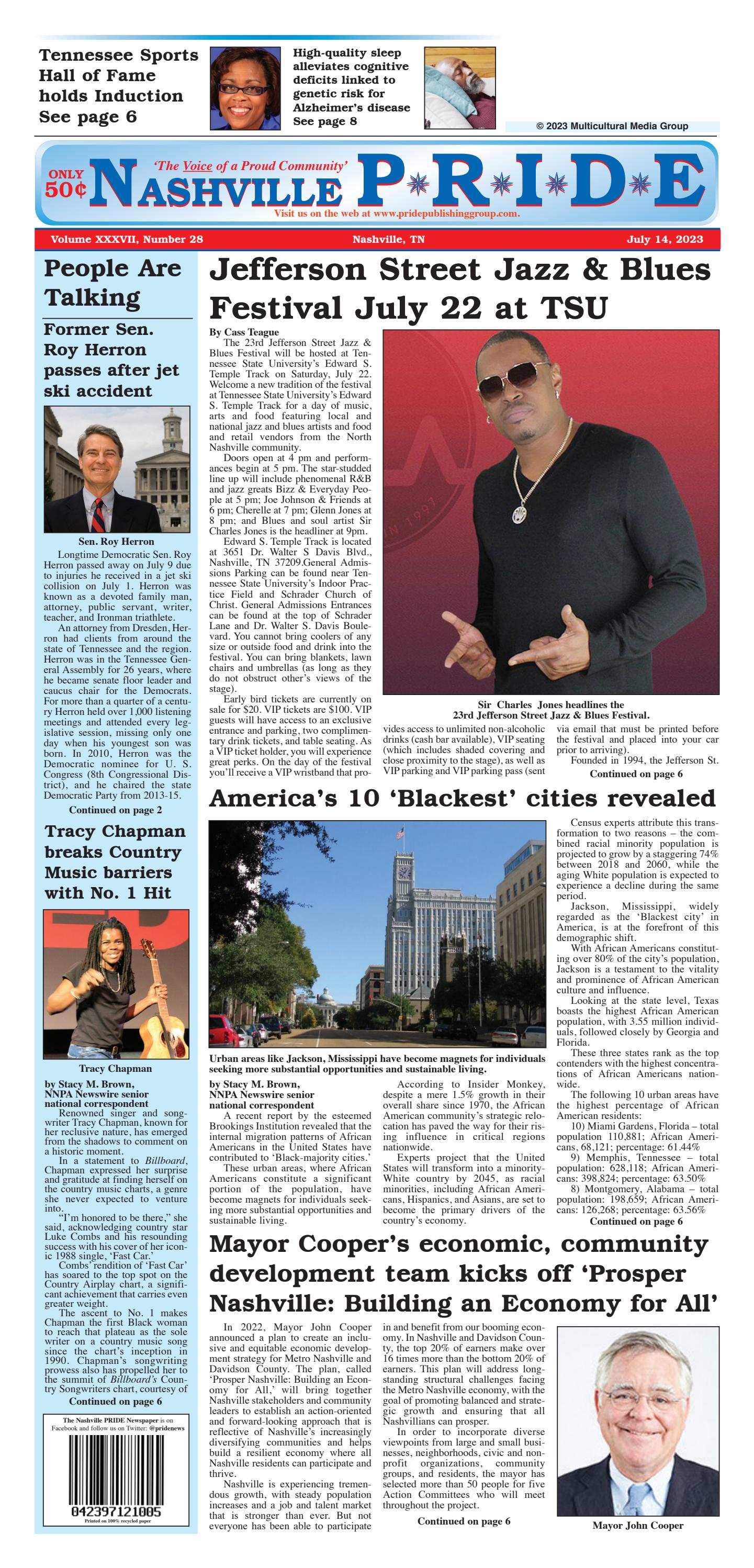 Nashville PRIDE July 14, 2023 by Nashville Pride Newspaper - Issuu