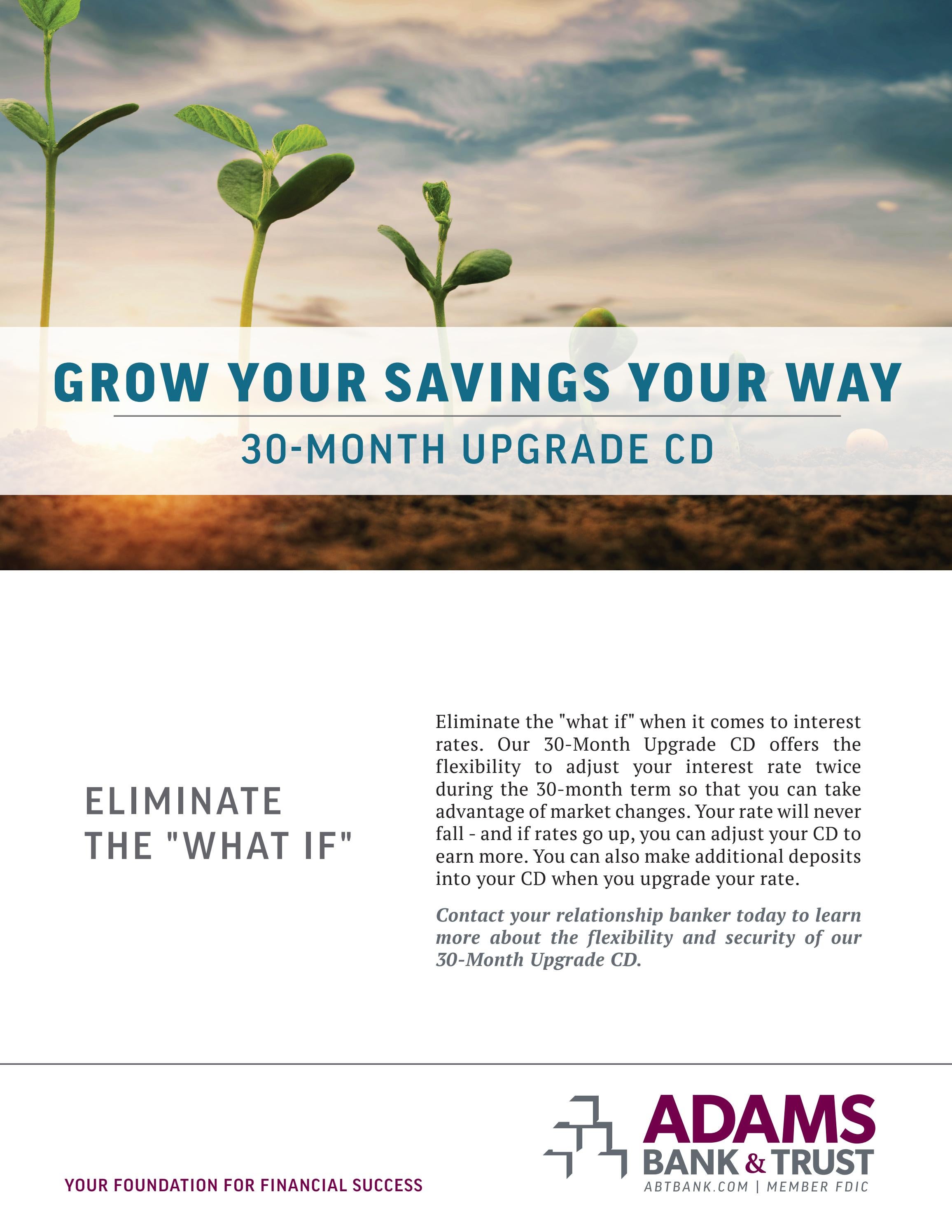 30 Month Upgrade CD by Adams Bank & Trust - Issuu
