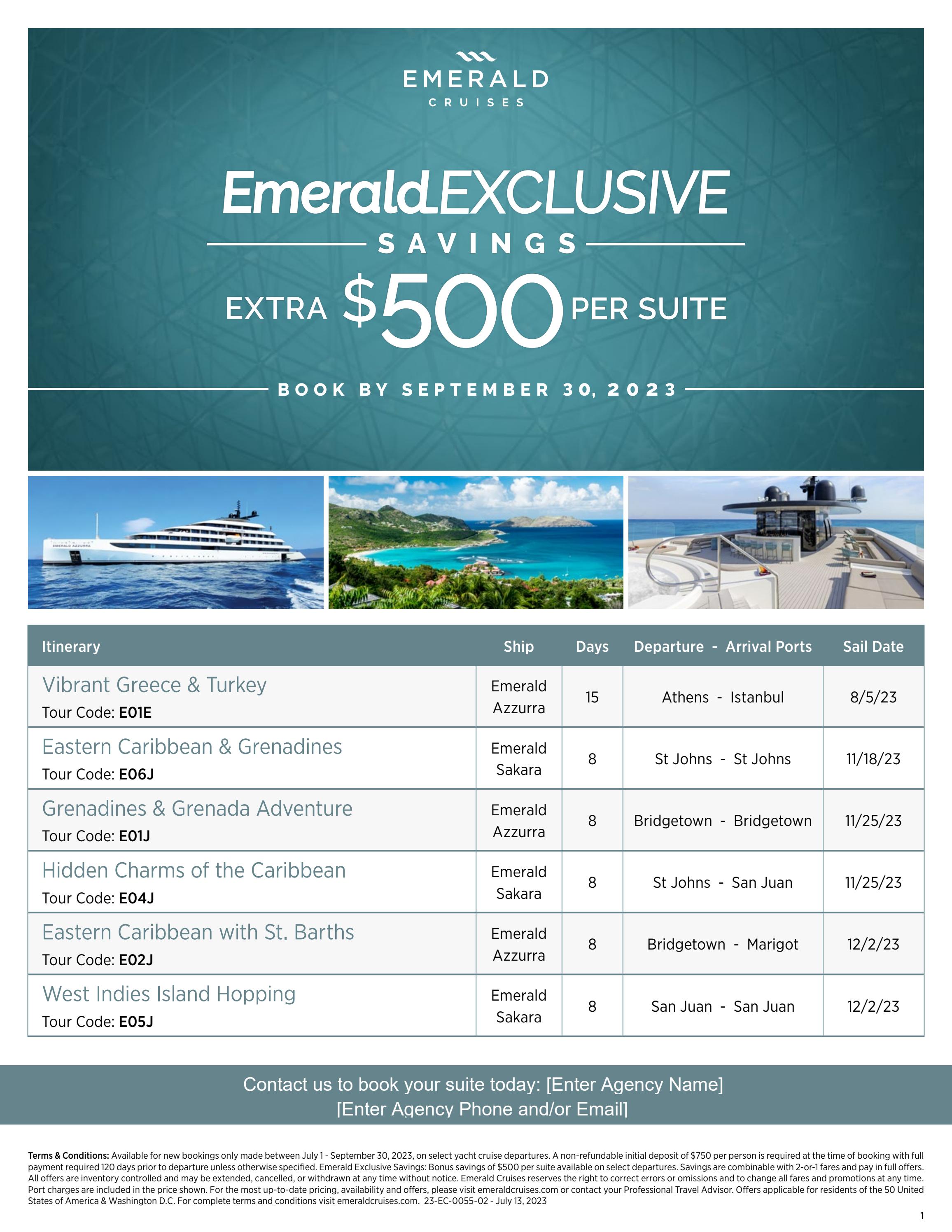 Emerald Exclusive Q3 - Yacht Flyer Trade by Scenic & Emerald Cruises US - Issuu