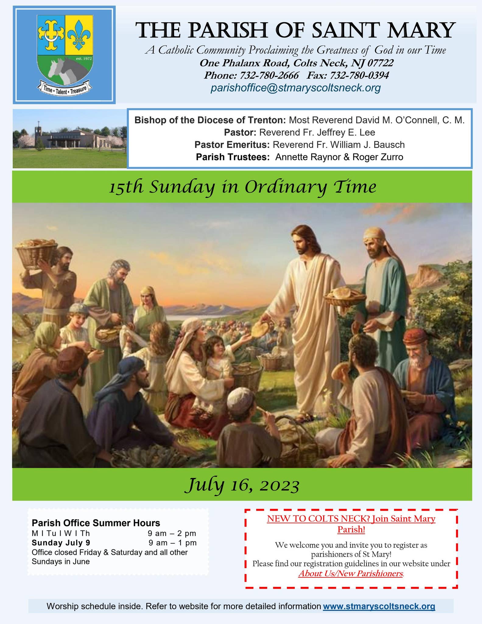 July 16, 2023 - 15th Sunday in Ordinary Time by The Parish of Saint Mary - Issuu