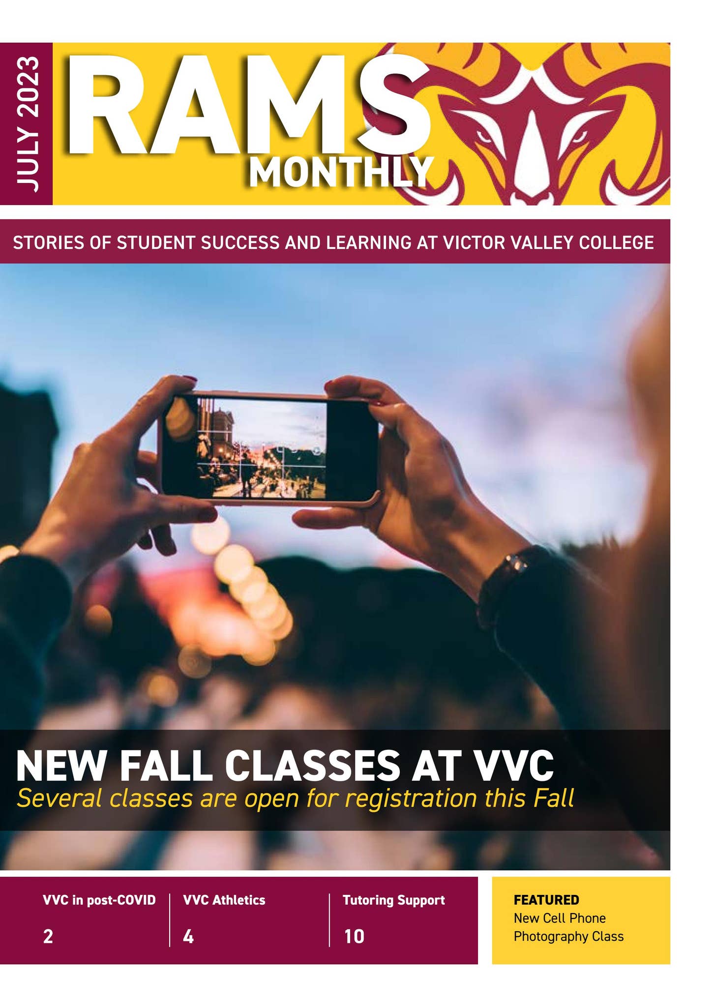RAMS Monthly July 2023 by Victor Valley College - Issuu
