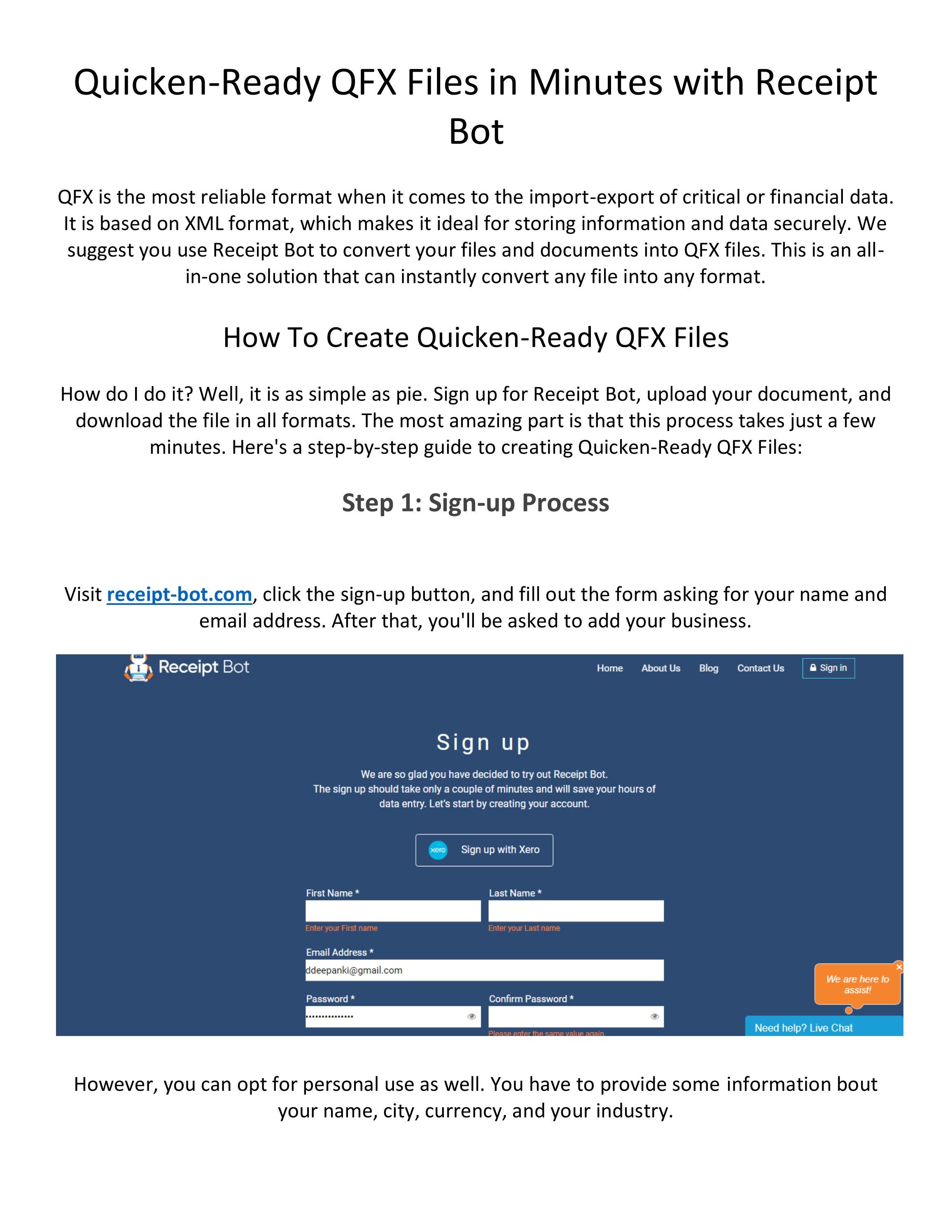 Quicken-Ready QFX Files in Minutes with Receipt Bot by Receipt Bot - Issuu