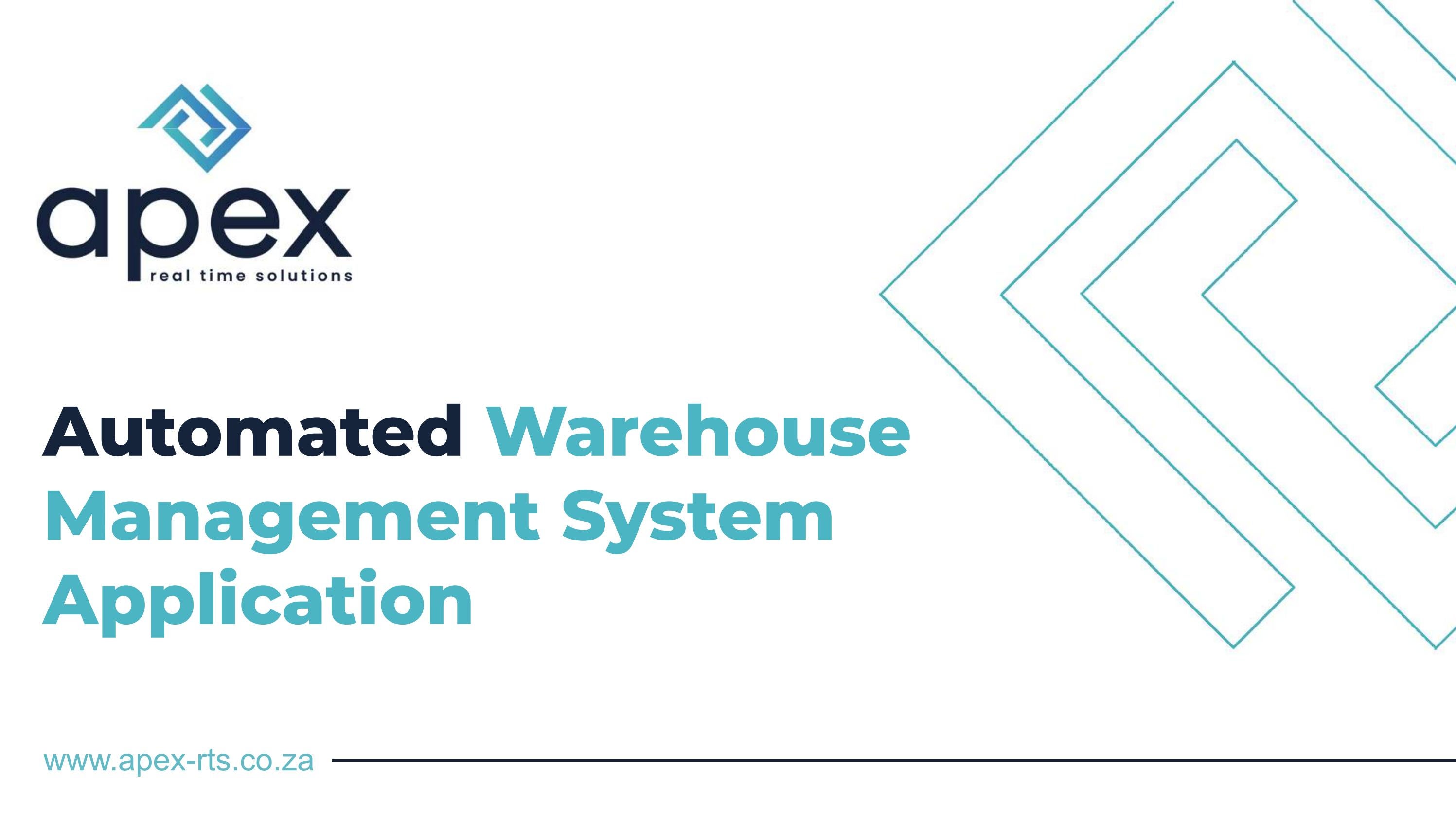 Automated Warehouse Management System Application by Apex real time ...