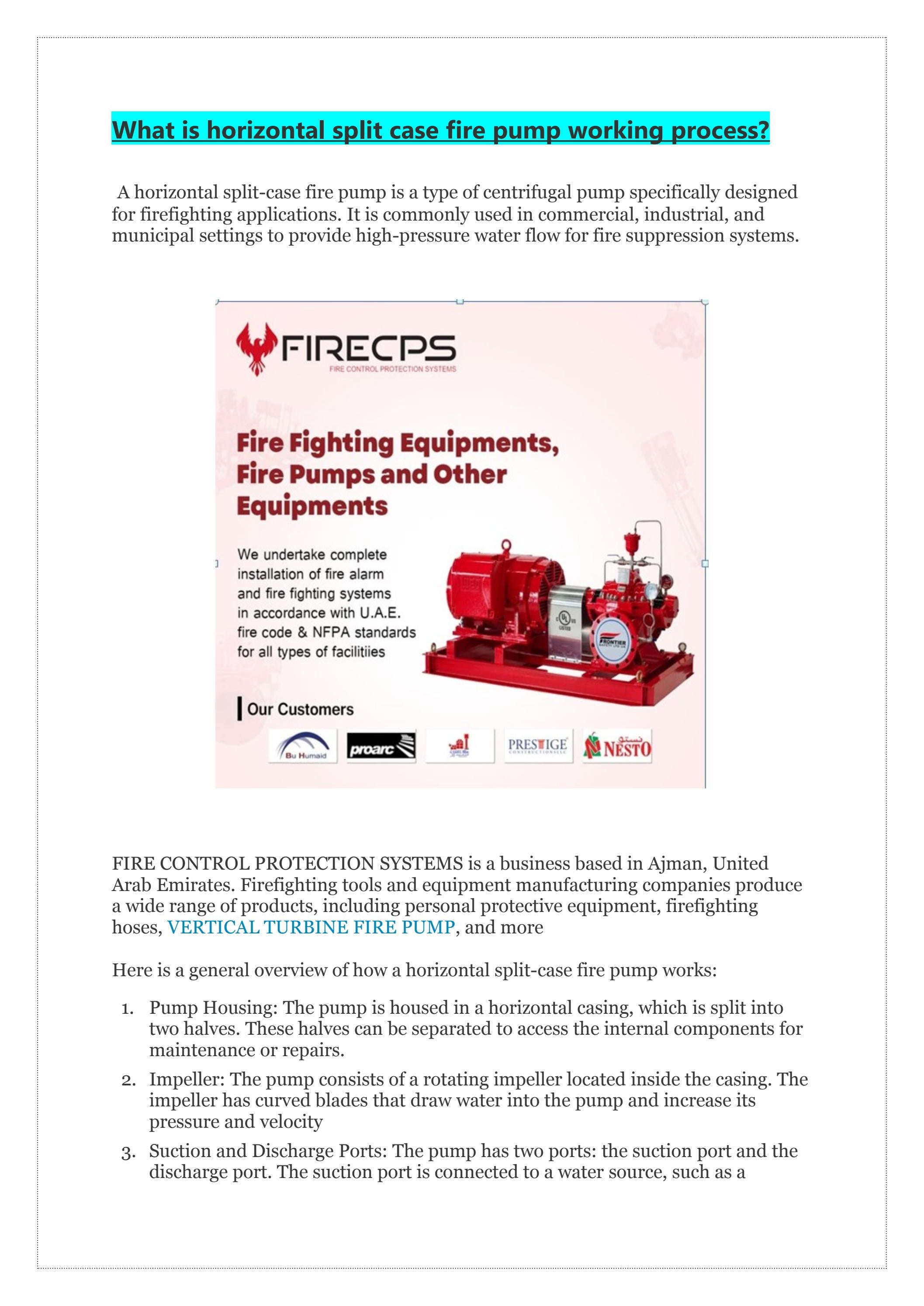 what is horizontal split case fire pump working process ? by frontierpumps - Issuu