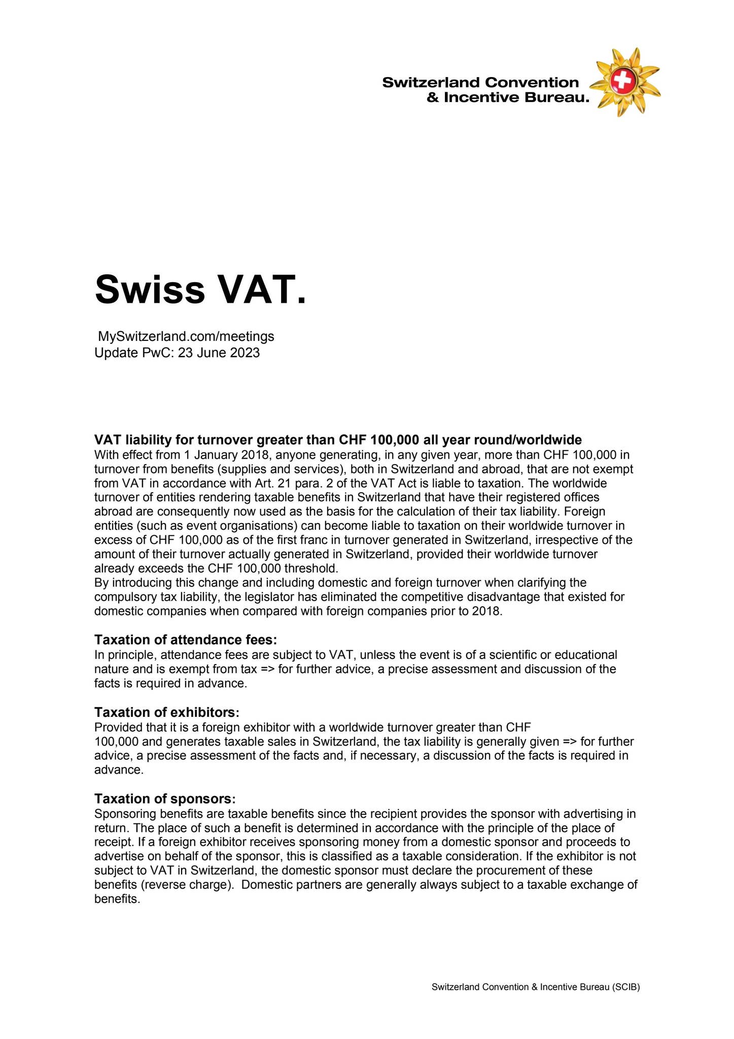 Meetings - Swiss VAT by Switzerland Tourism - Issuu