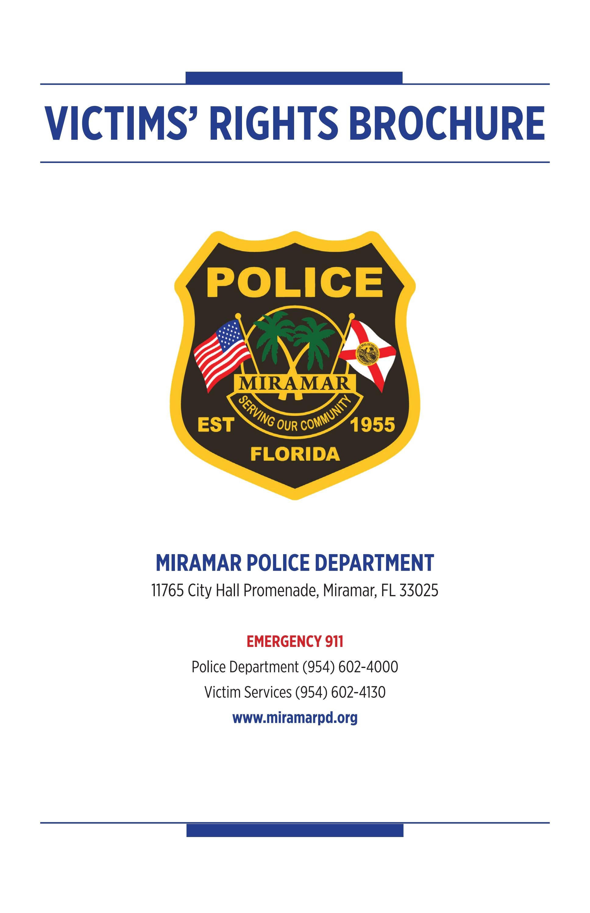 Victims' Rights Brochure (English) by City of Miramar - Issuu