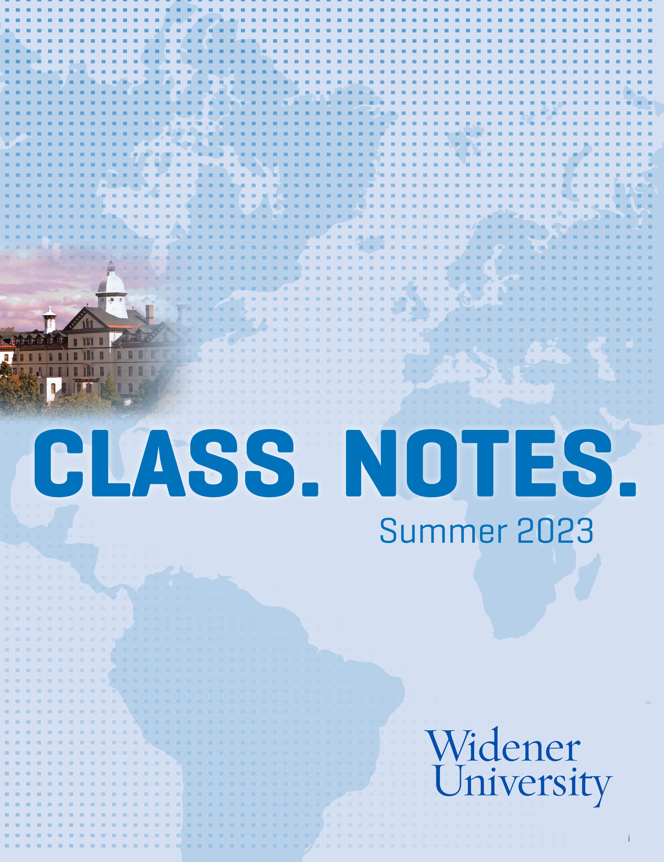 Widener Magazine Summer 2023 Class Notes by Widener University - Issuu