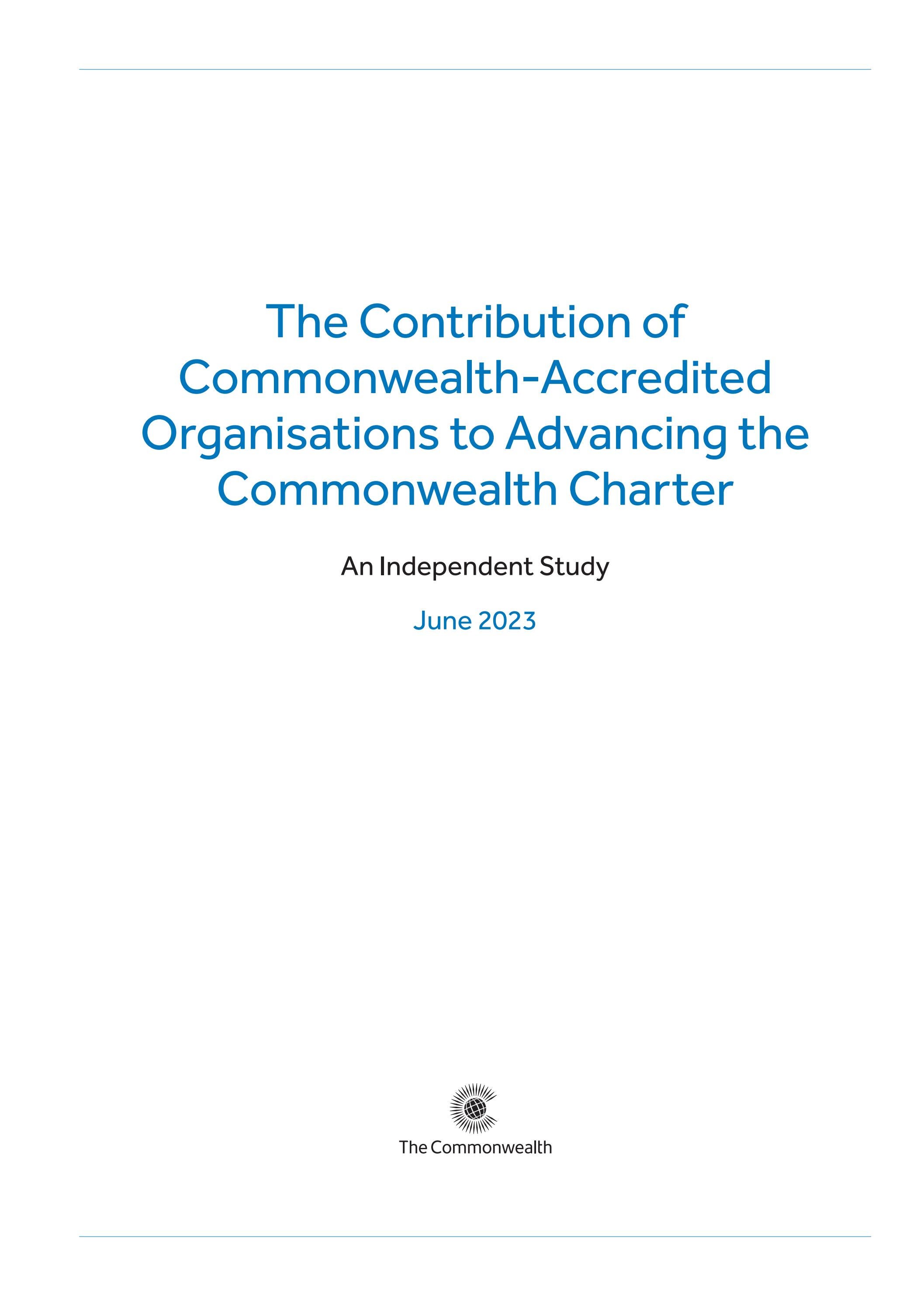 The contribution of Commonwealth Accredited Organisations to advancing ...