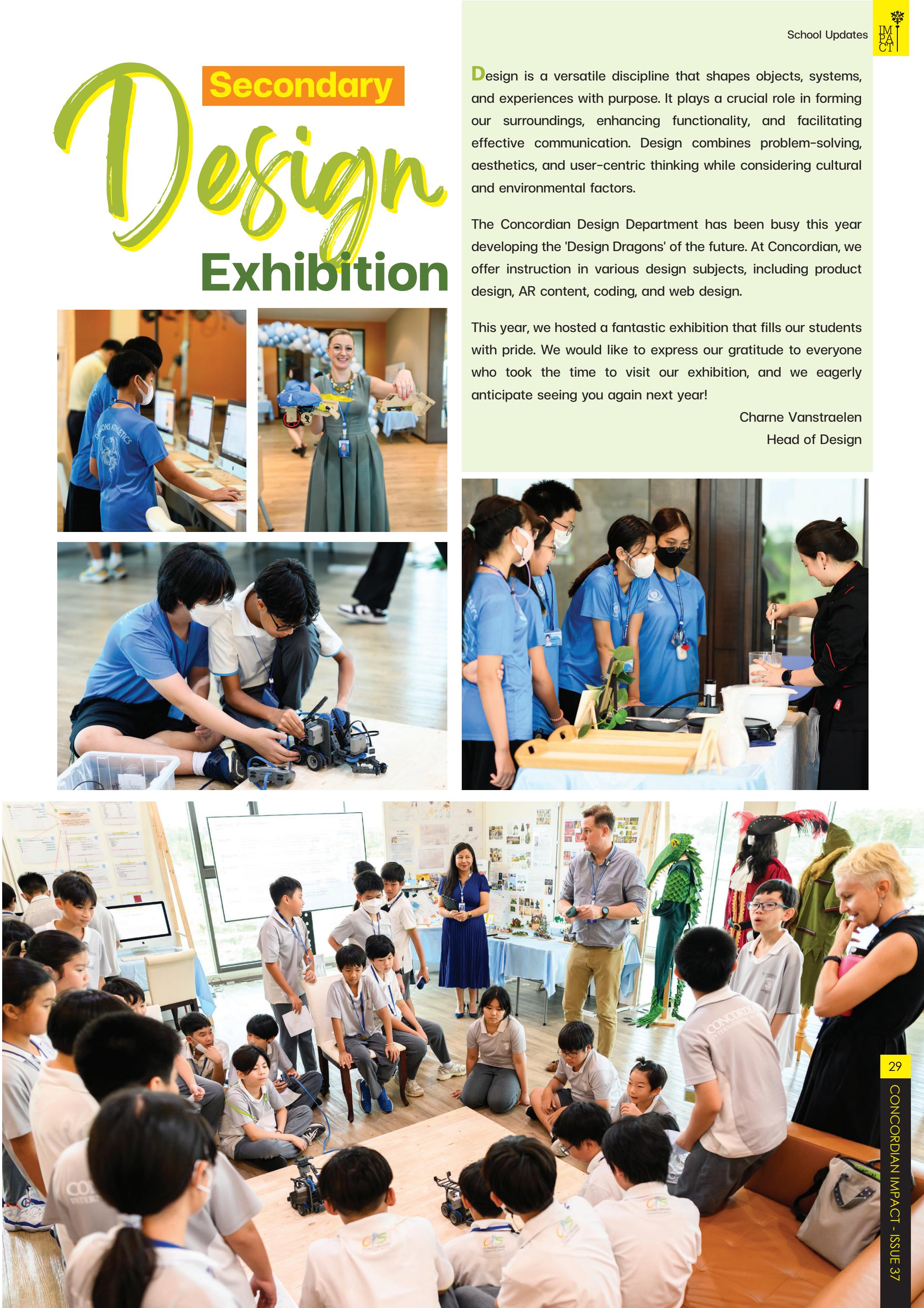 Secondary Design Exhibition by Concordian International School - Issuu