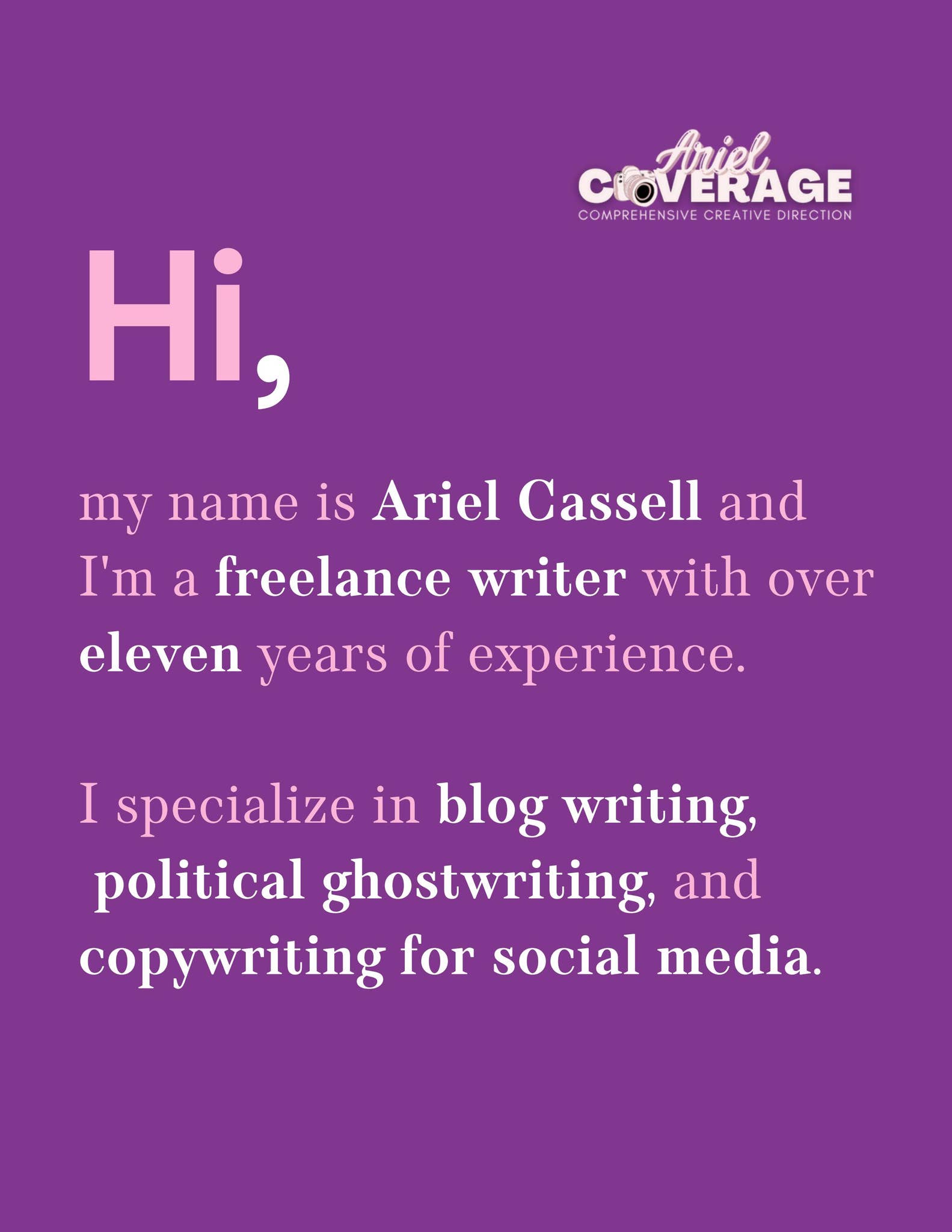 Ariel Coverage Creative Writing Samples by Ariel Coverage - Issuu