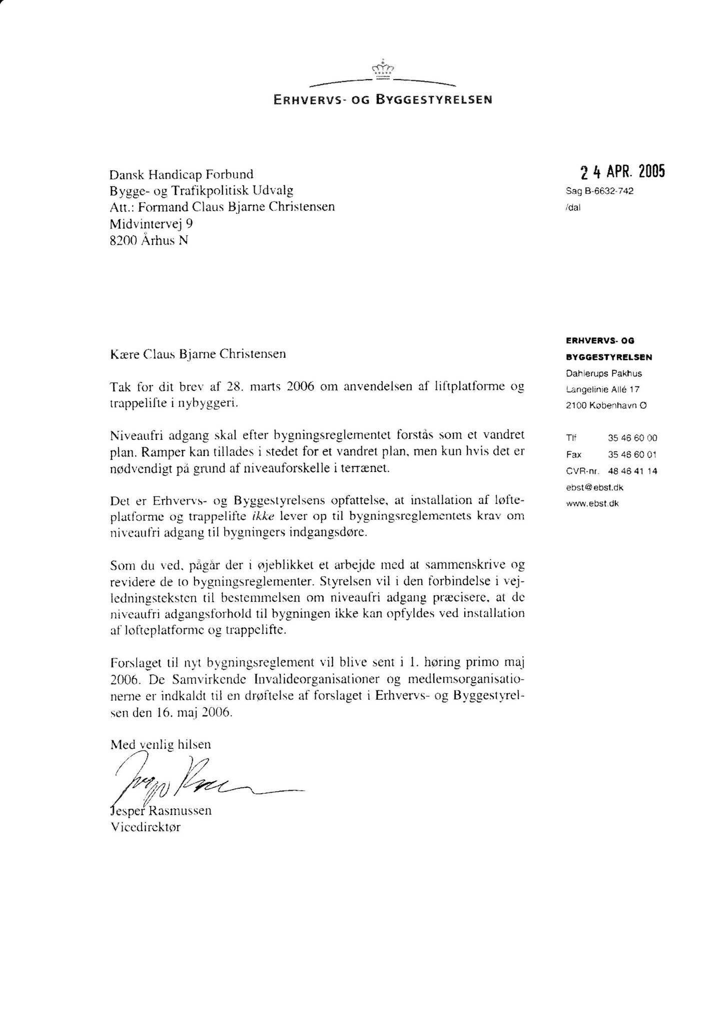 Brev fra Erhvervs- og Byggestyrelsen by Dansk Handicap Forbund - Issuu