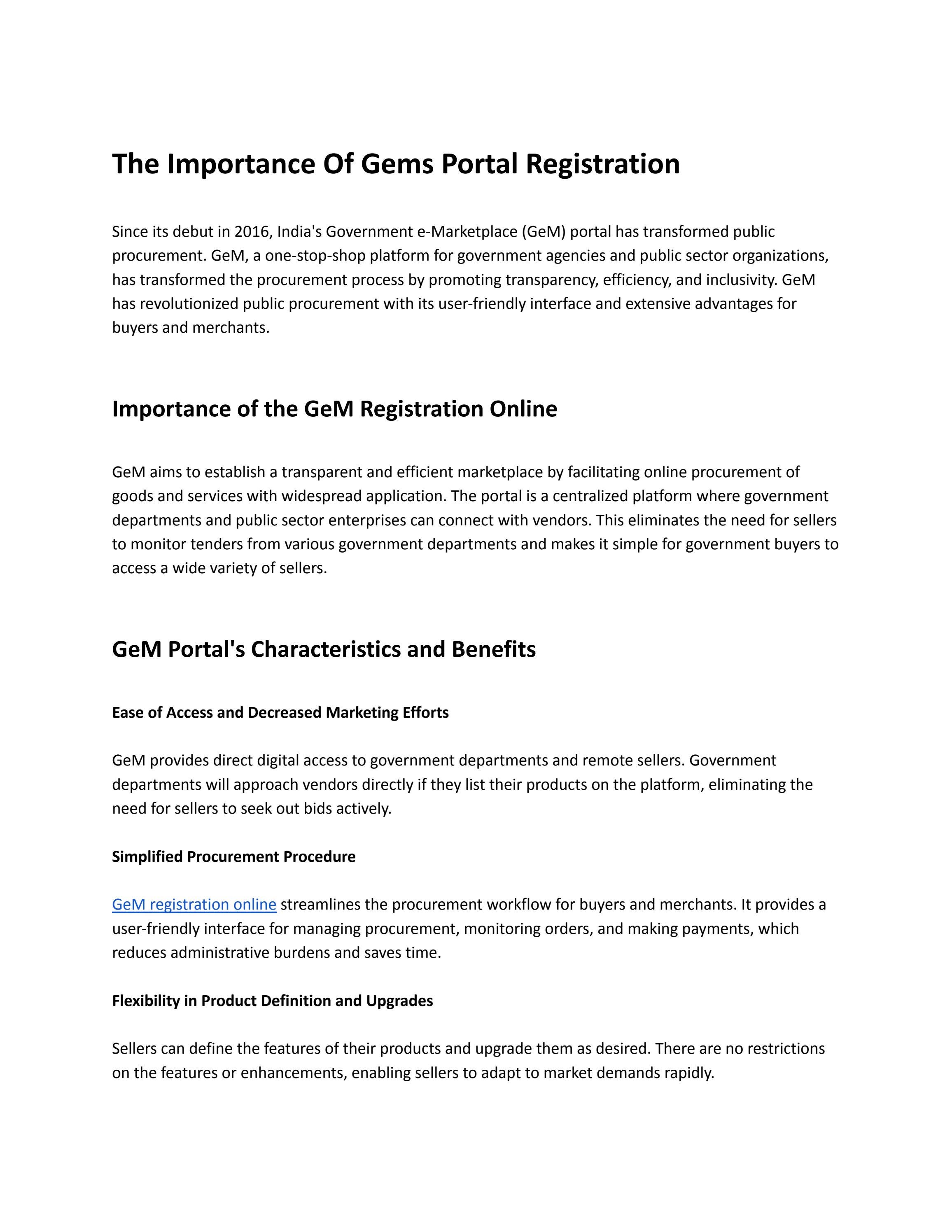Importance Of Gems Portal Registration By GeM Registration Consultancy importance-of-gems-portal-registration-by-gem-registration-consultancy