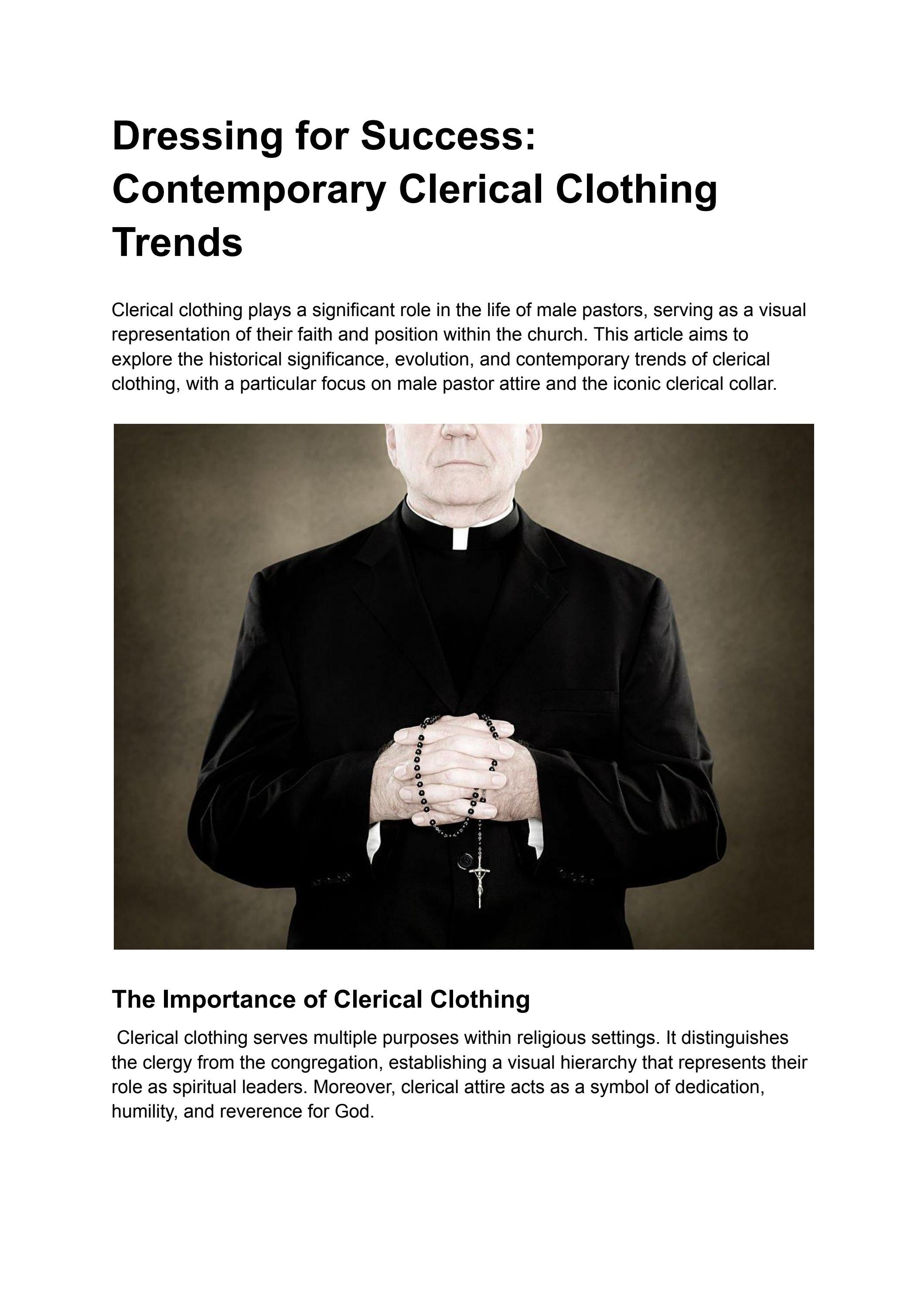 The Origin Of Clerical Collar