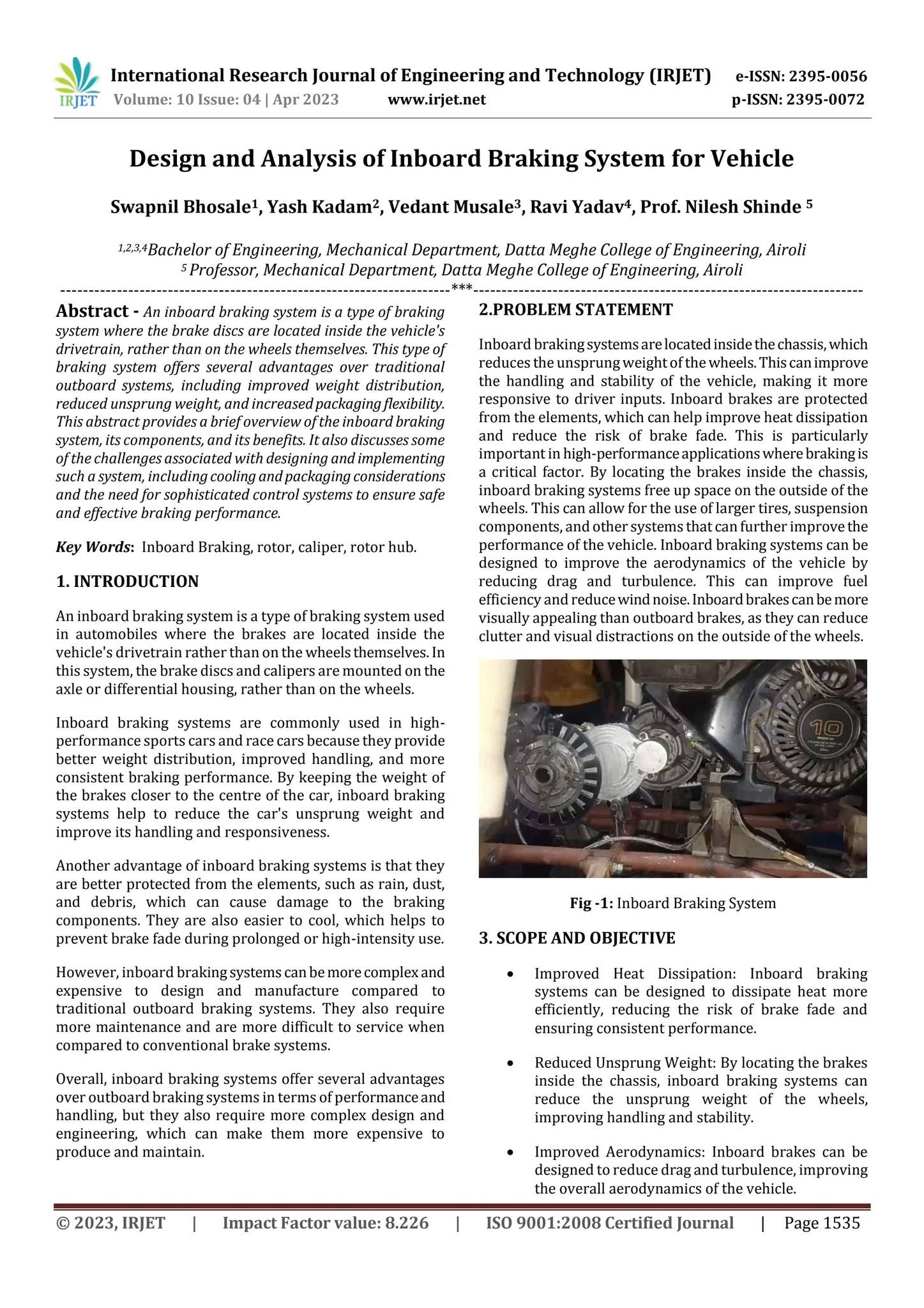 Design and Analysis of Inboard Braking System for Vehicle by IRJET ...